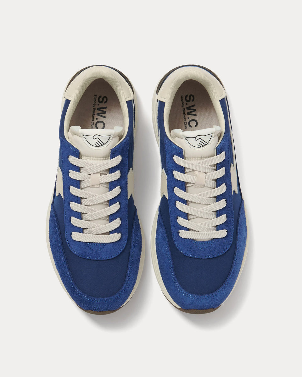 Stepney Workers Club Osier S-Strike Suede Mix College Blue Low Top Sneakers - Sneak in Peace