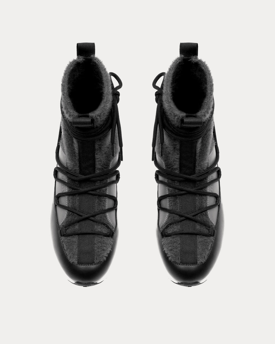 Bally Dalyla Cashmere Fabric & Leather Grey / Black High Top Sneakers - Sneak in Peace