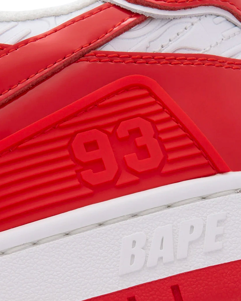 A Bathing APE Bape Sk8 Sta #5 Red / White Low Top Sneakers - Sneak in Peace