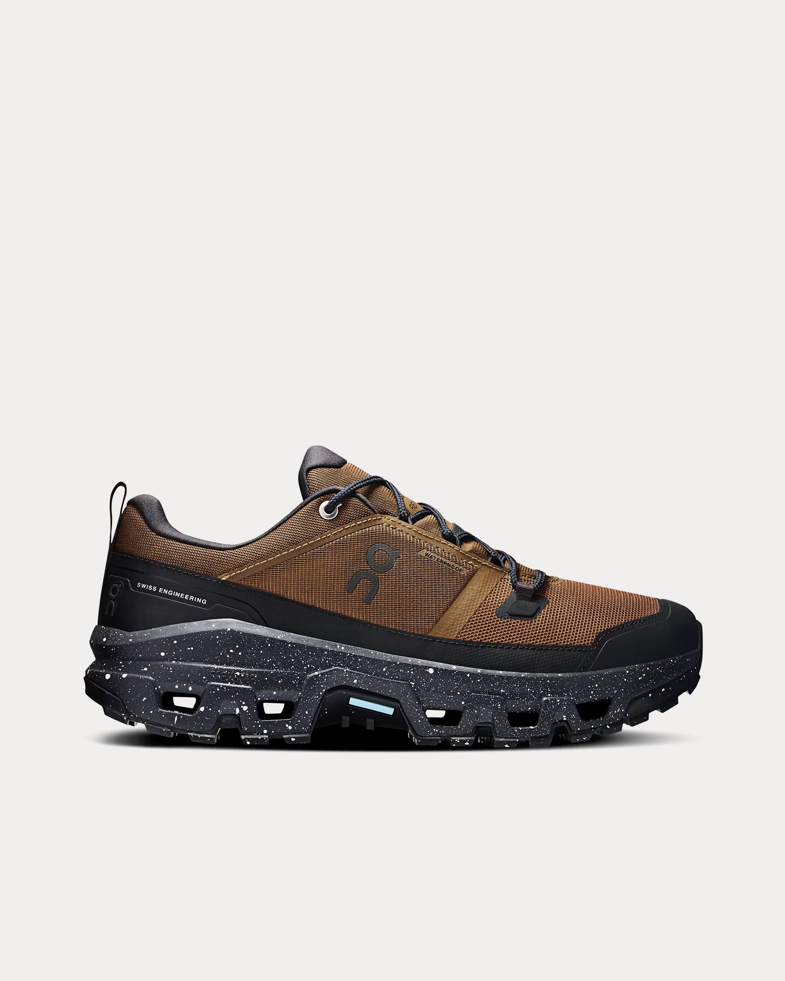 On x Beams Men's Cloudrock Low Earth / Black Hiking Shoes