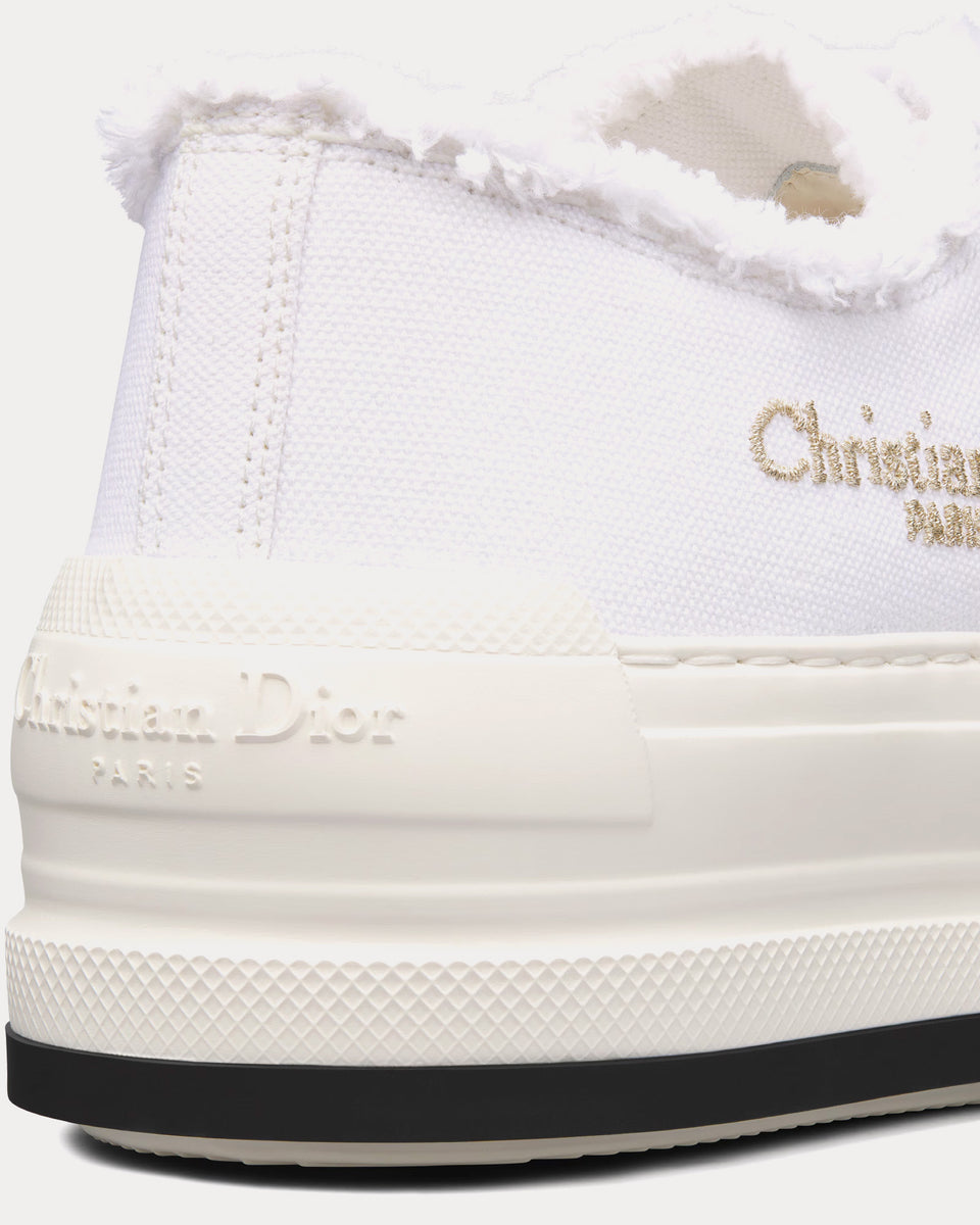 Dior Dioriviera Walk'n'Dior Platform White Fringed and Embroidered ...