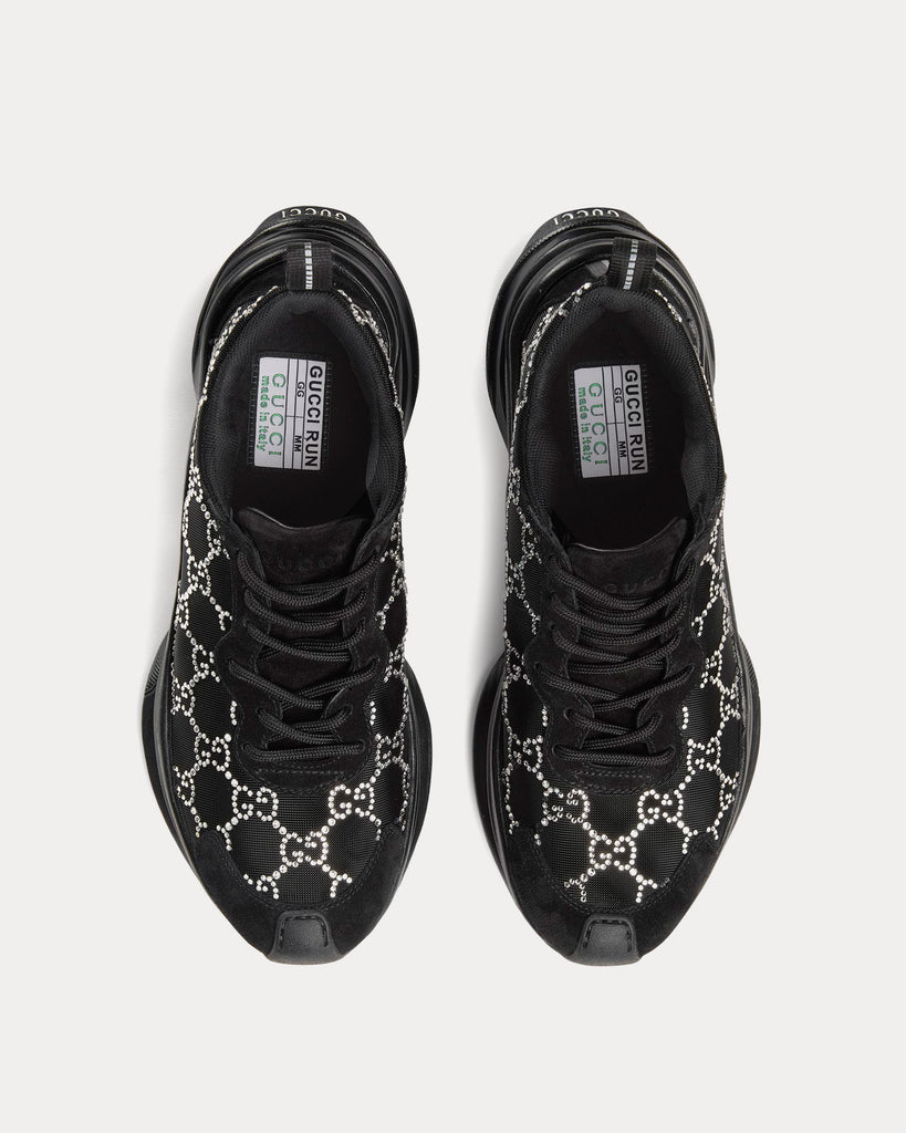 Gucci Run GG Crystal Mesh Black Low Top Sneakers - Sneak in Peace