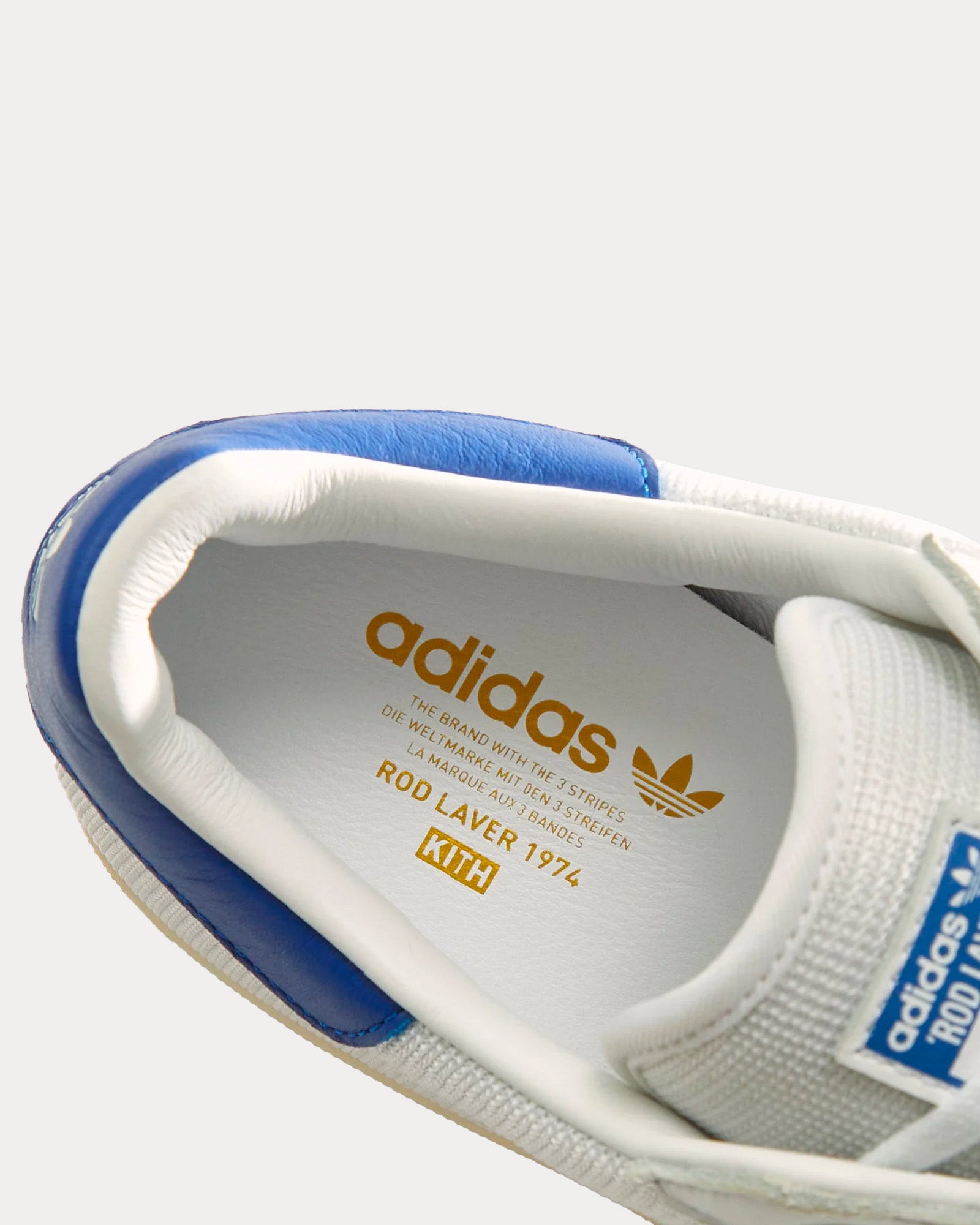 Adidas x Kith Rod Laver Crystal White / Royal Low Top Sneakers - Sneak ...