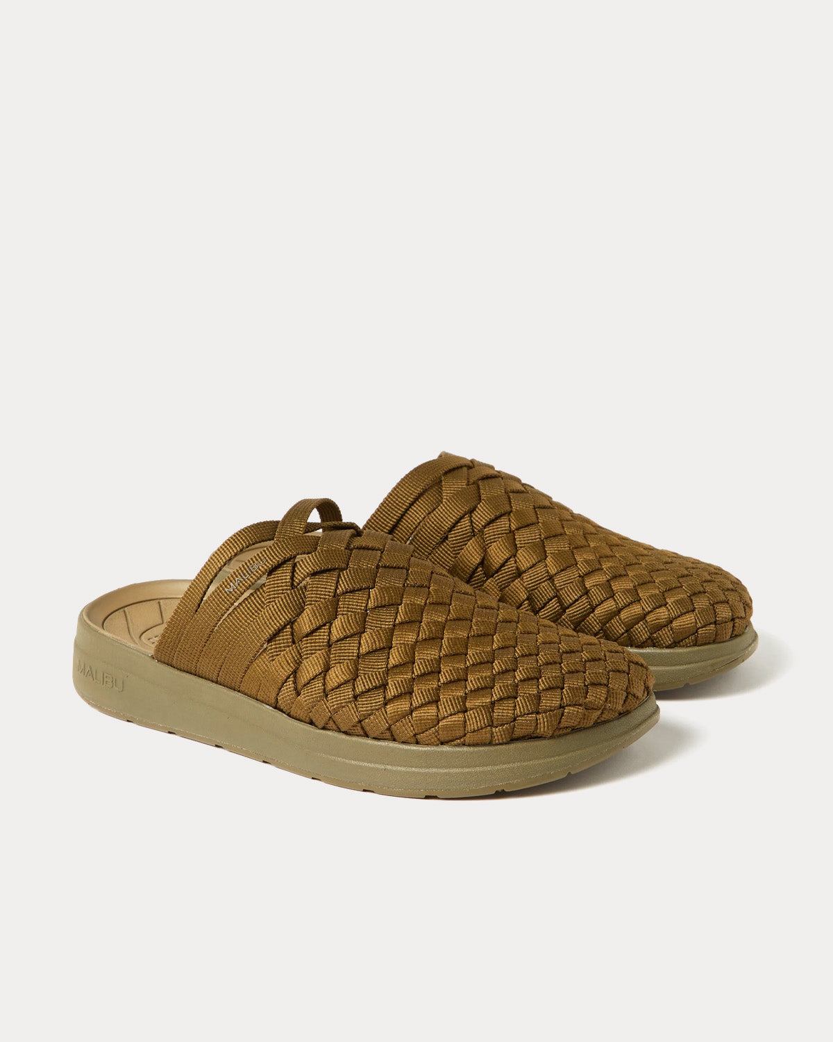 Malibu Sandals Colony Classic Nylon Olive Mules - Sneak in Peace