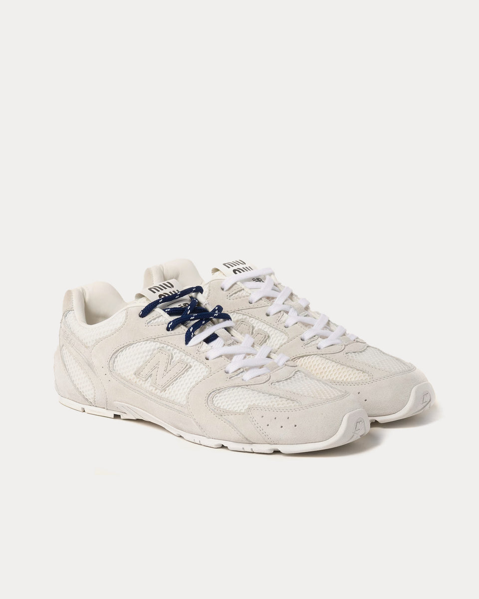 New Balance x Miu Miu 530 SL Suede & Mesh White Low Top Sneakers - Sneak in Peace