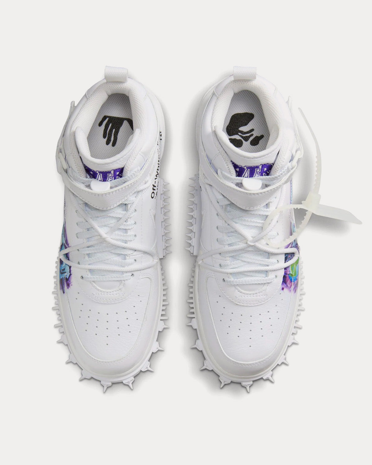 Nike x Off-White Unisex Air Force 1 Mid Graffiti White Mid Top Sneakers ...
