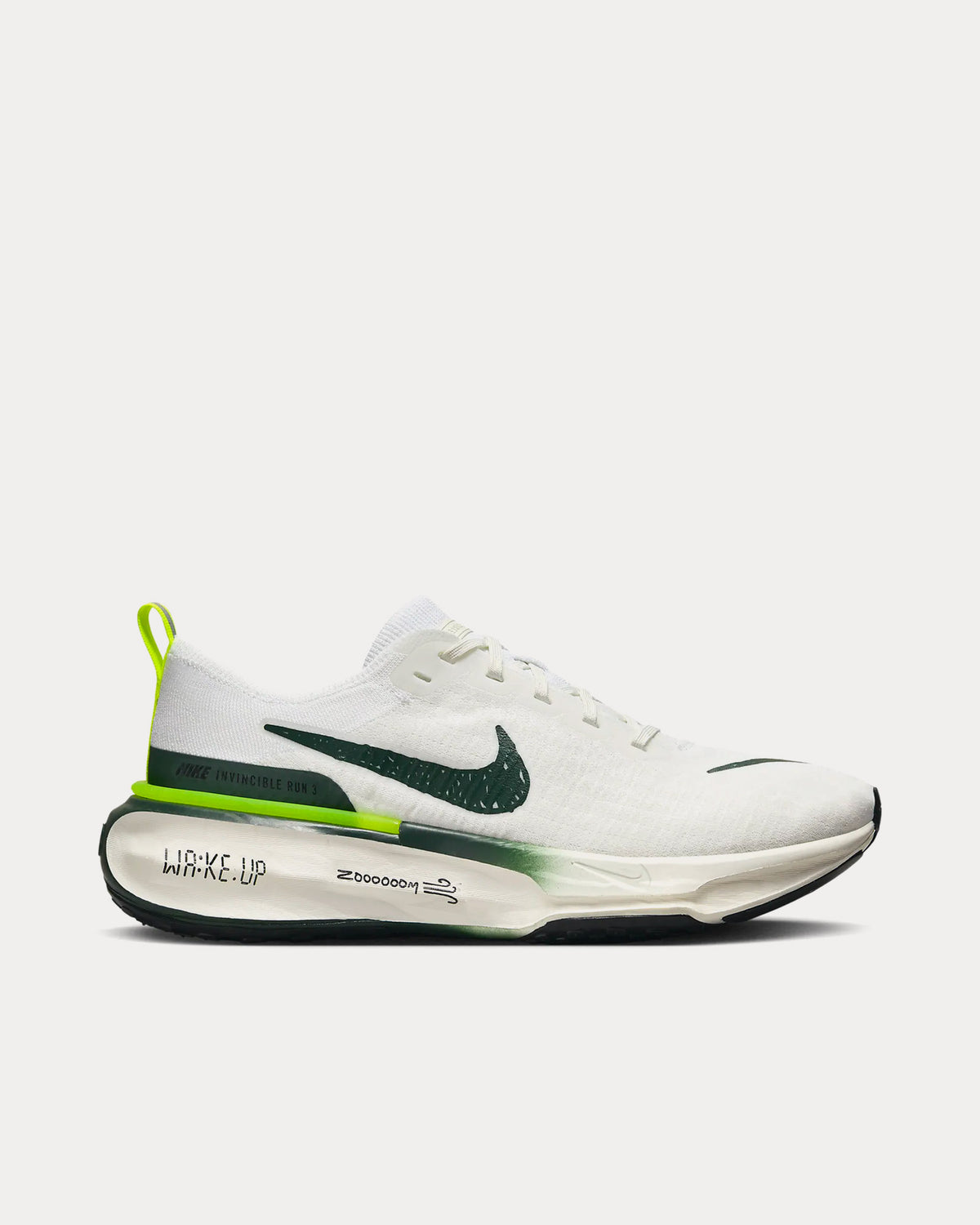 Nike Invincible 3 White / Volt / Black / Pro Green Running Shoes ...