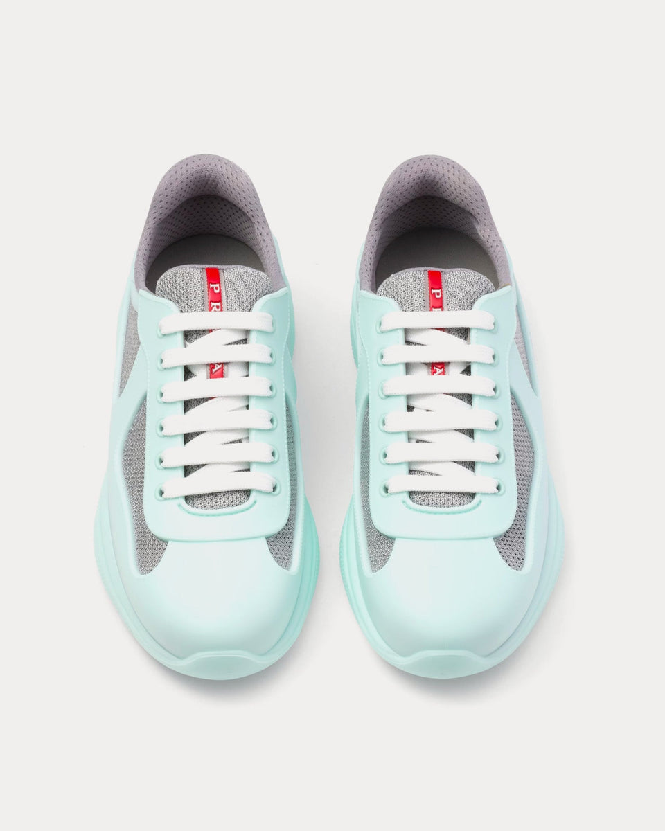 Prada America's Cup Soft Rubber & Bike Fabric Glass Low Top Sneakers ...
