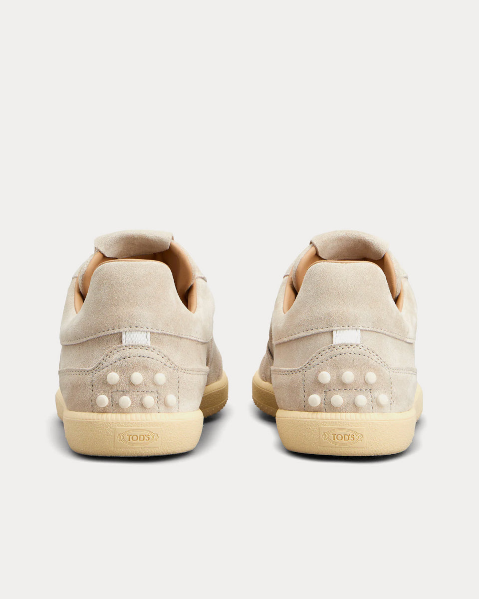 Tod's Tabs Suede Beige Low Top Sneakers - Sneak in Peace