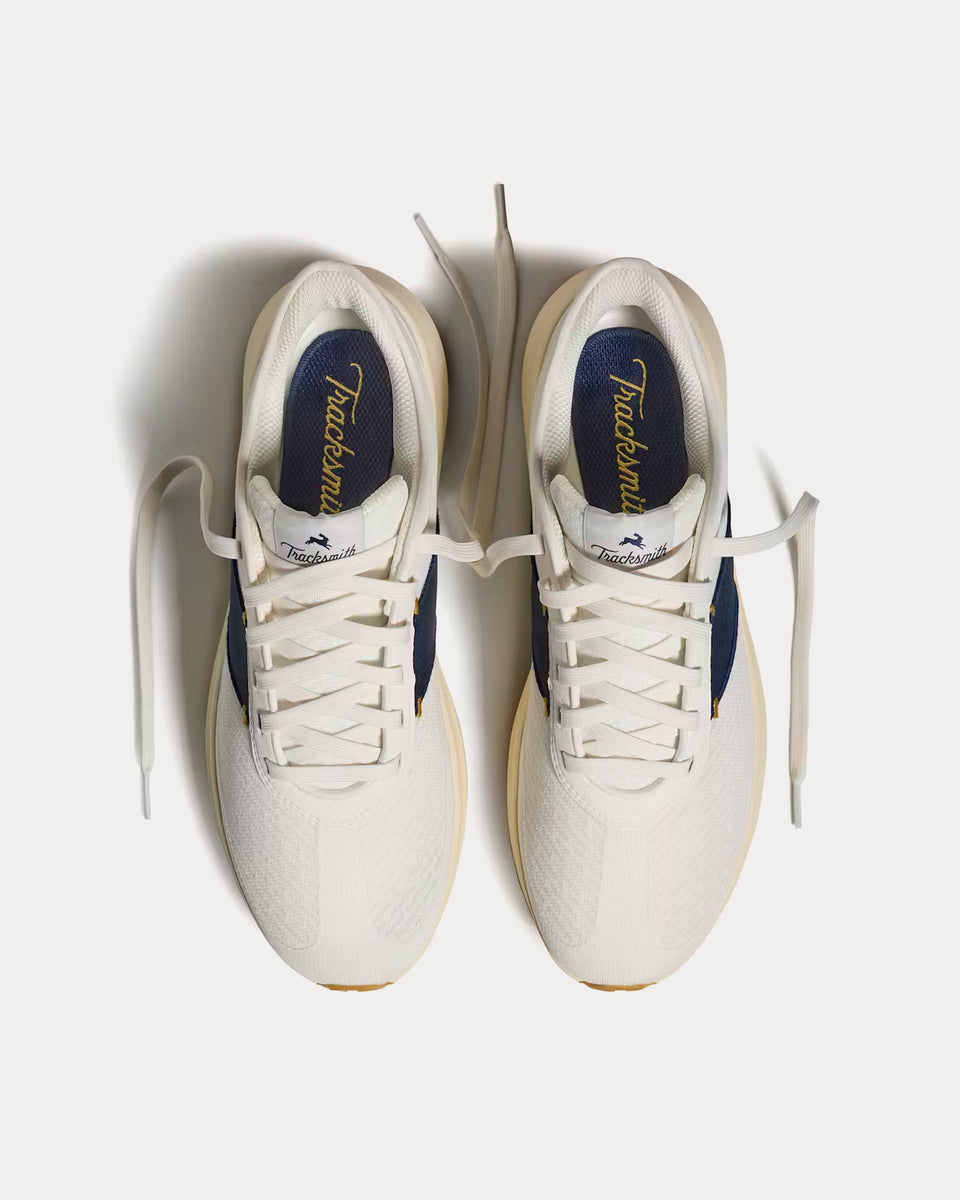 Tracksmith Eliot Runner Ivory / Navy Running Shoes - Sneak in Peace