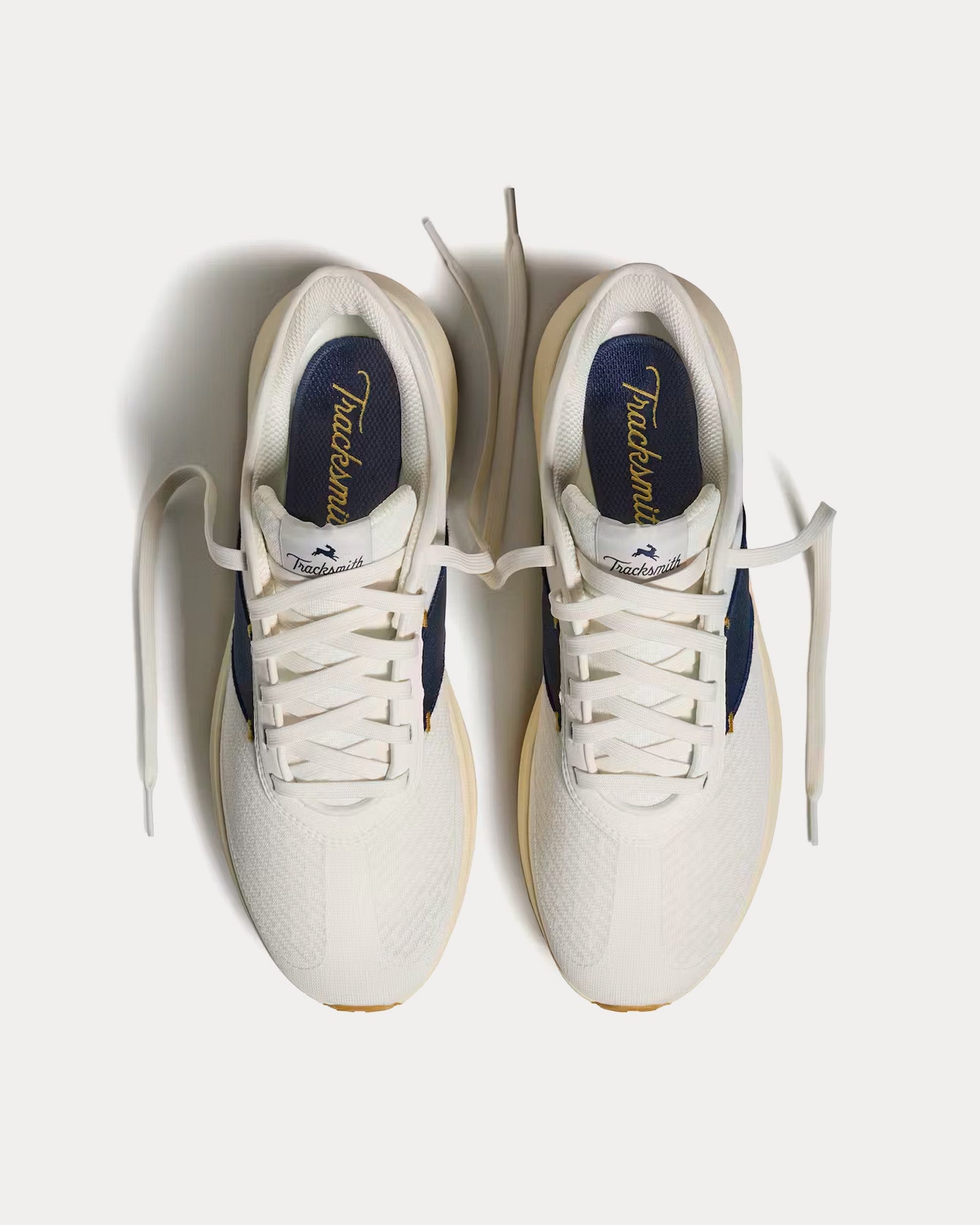 Tracksmith Unisex Eliot Runner Ivory / Navy Running Shoes