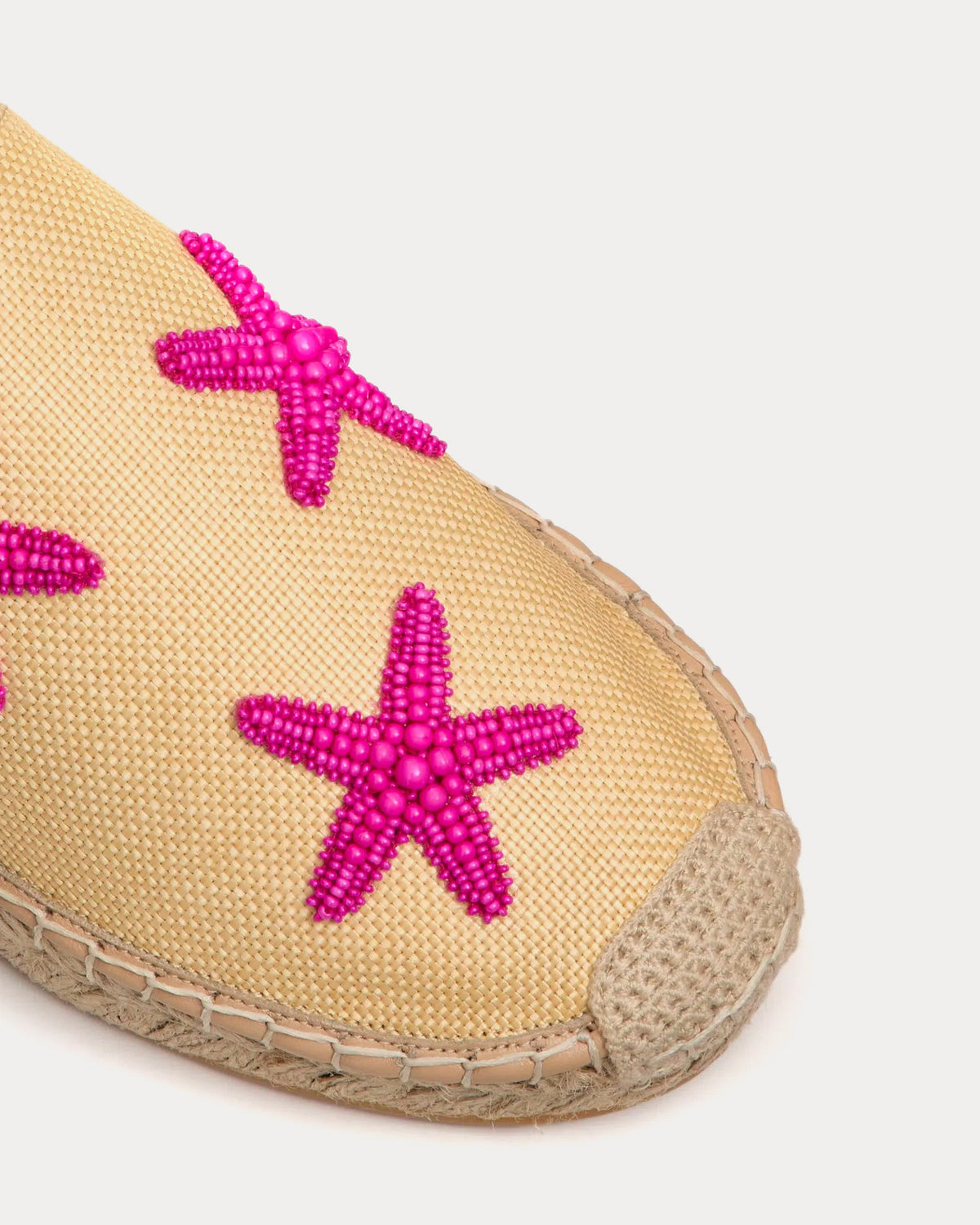 Valentino Escape in Raffia with Starfish Embroidery Natural Mules ...