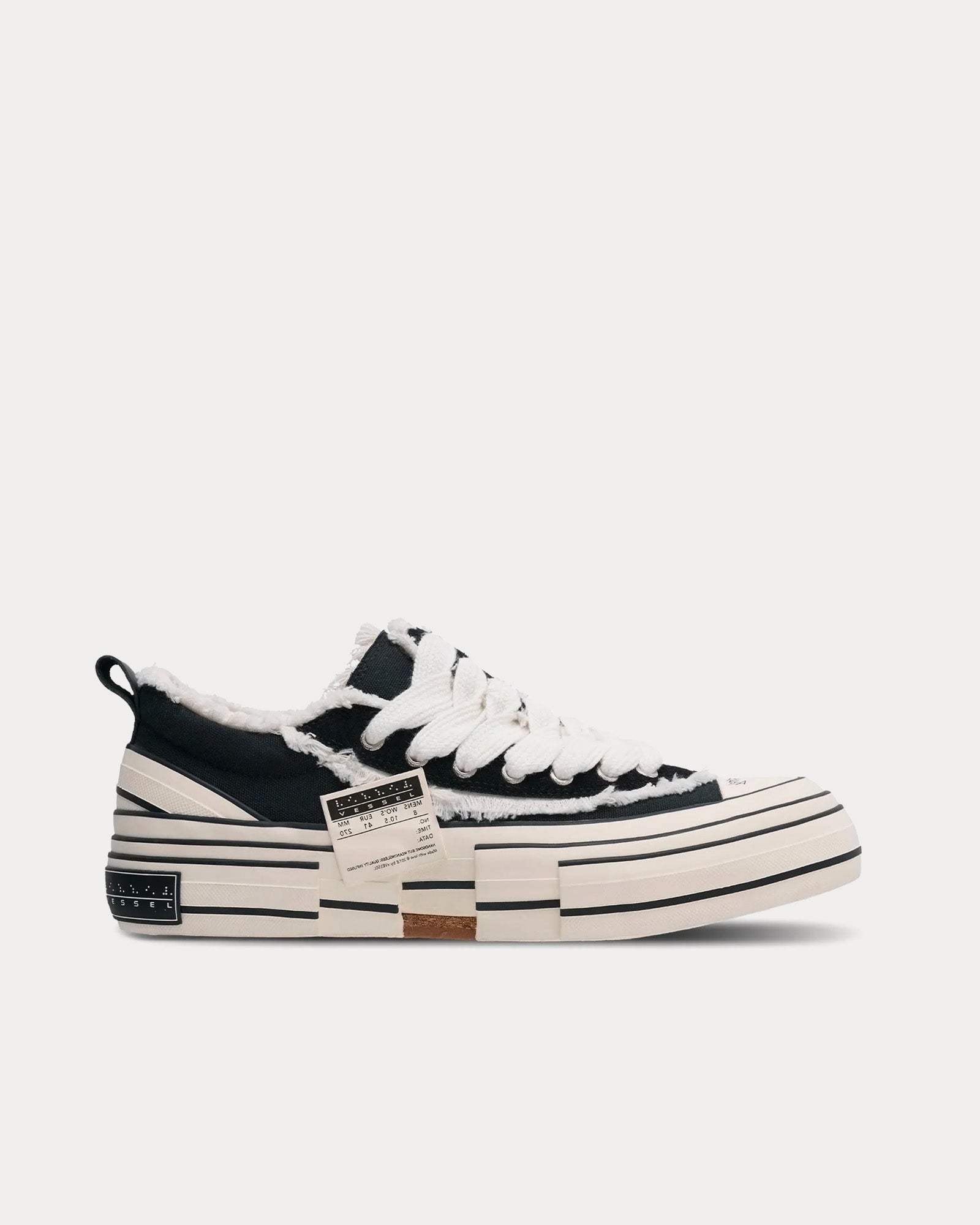 xVESSEL Unisex Why-Shoe Black Low Top Sneakers & Trainers