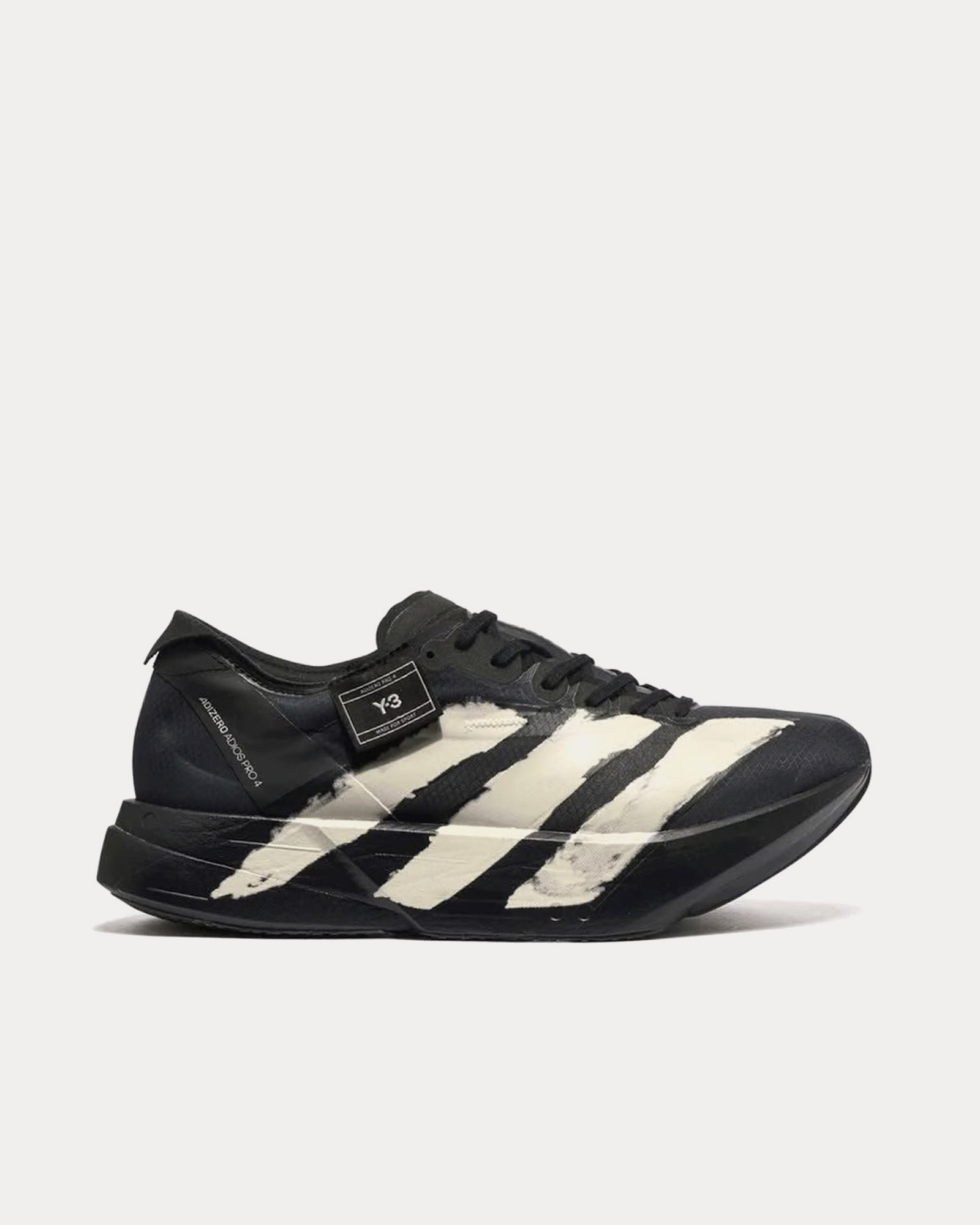 Y3 Unisex Adios Pro 4 Core Black / Cloud White Running Shoes