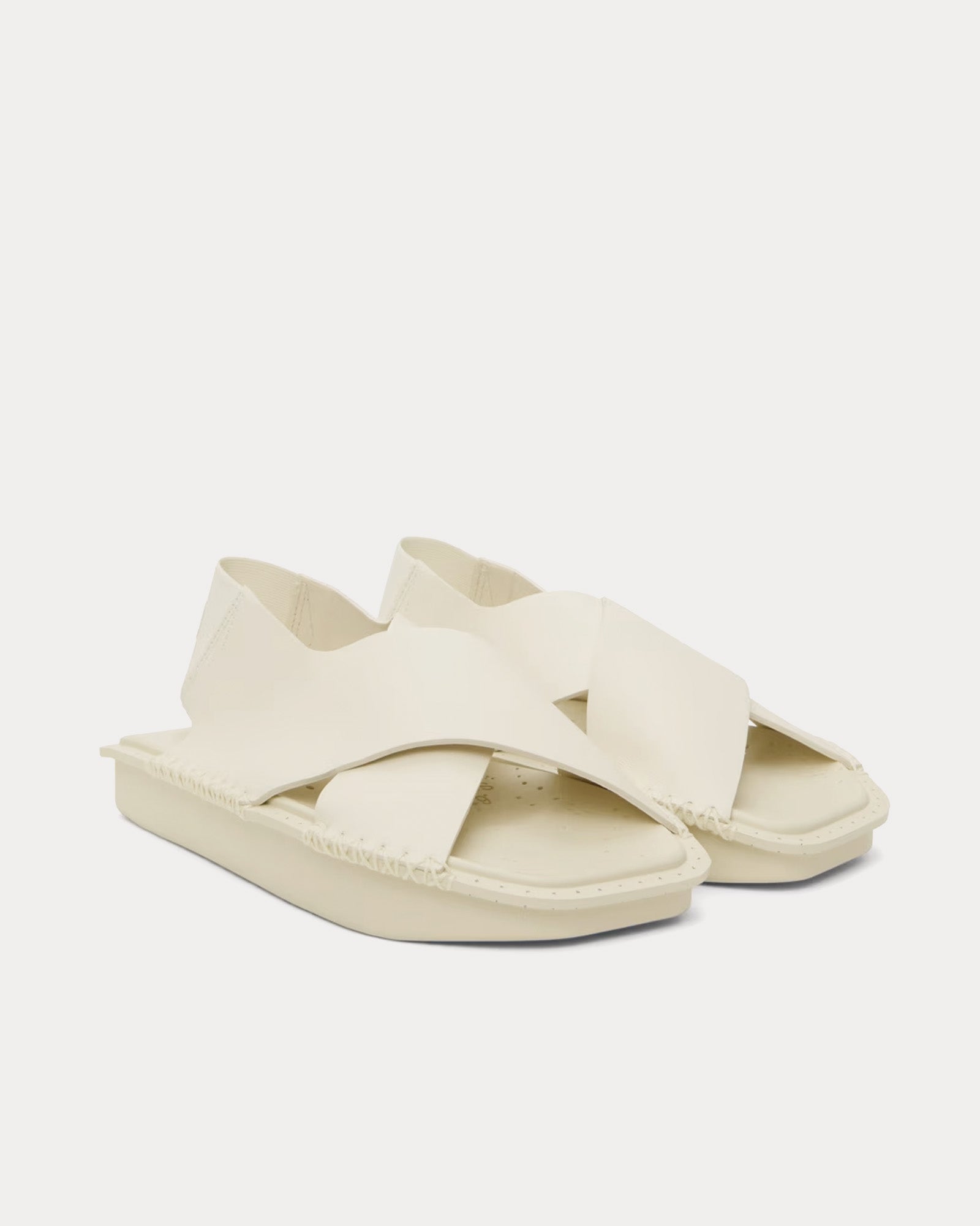 Y-3 Leather Cream White Sandals - Sneak in Peace
