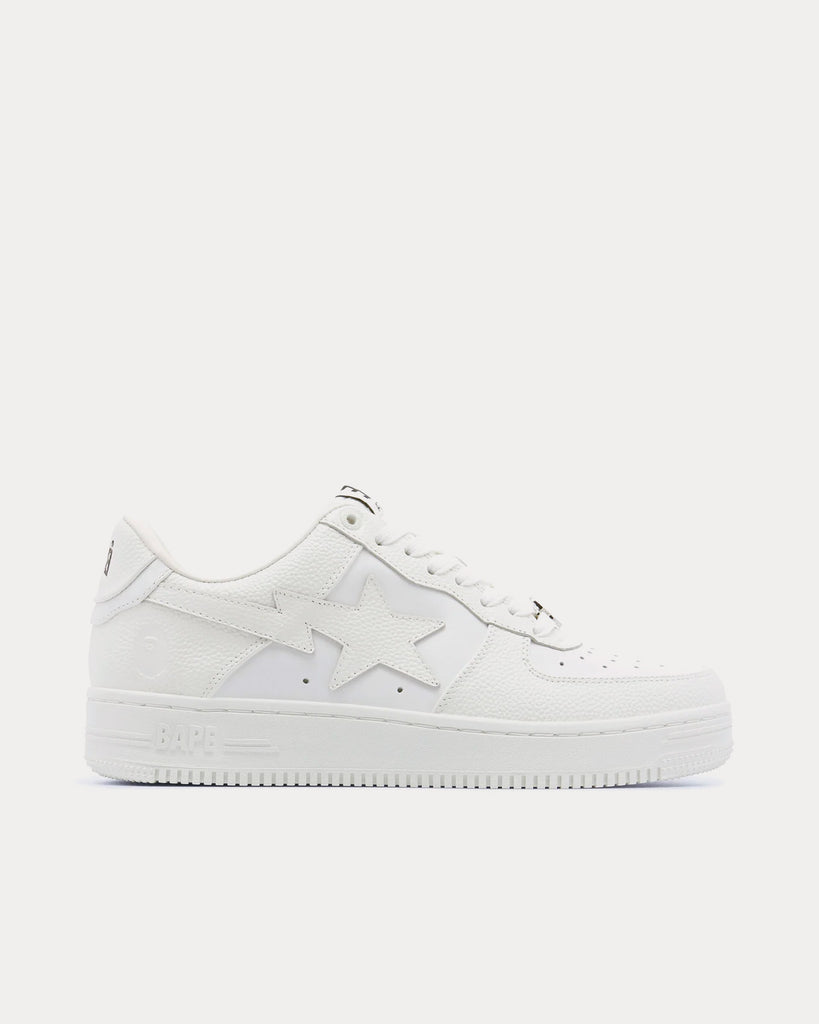 A Bathing APE Bape Sta #9 White Low Top Sneakers - Sneak in Peace