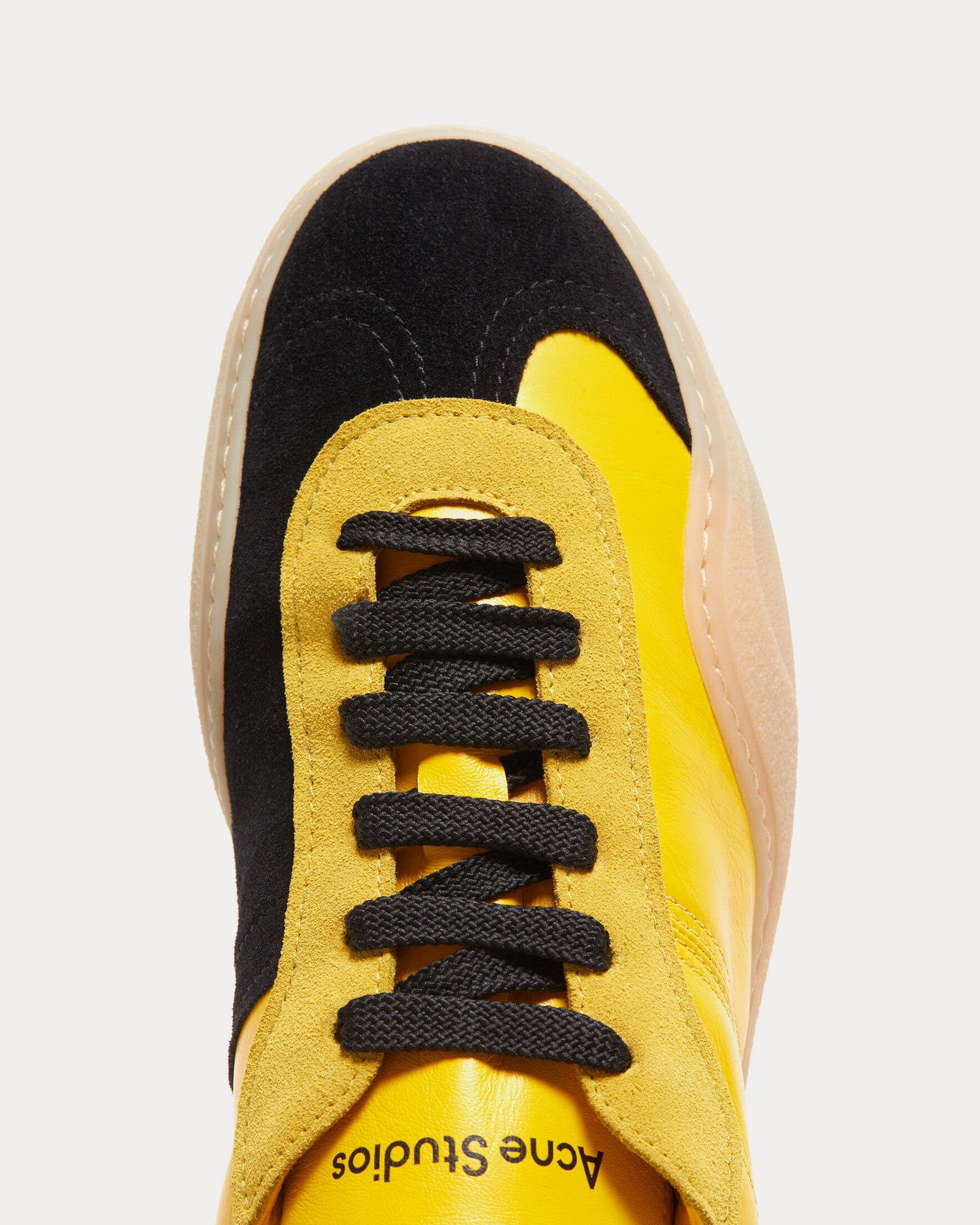 Acne Studios Men's Bars Lace-Up Yellow / Black Low Top Sneakers & Trainers