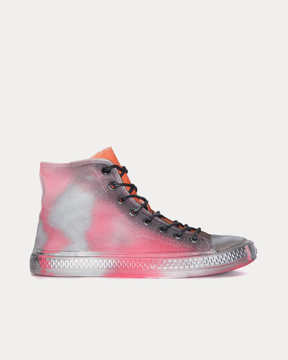 Acne Studios Ballow Tag Sprayed Red / Black High Top Sneakers - Sneak ...