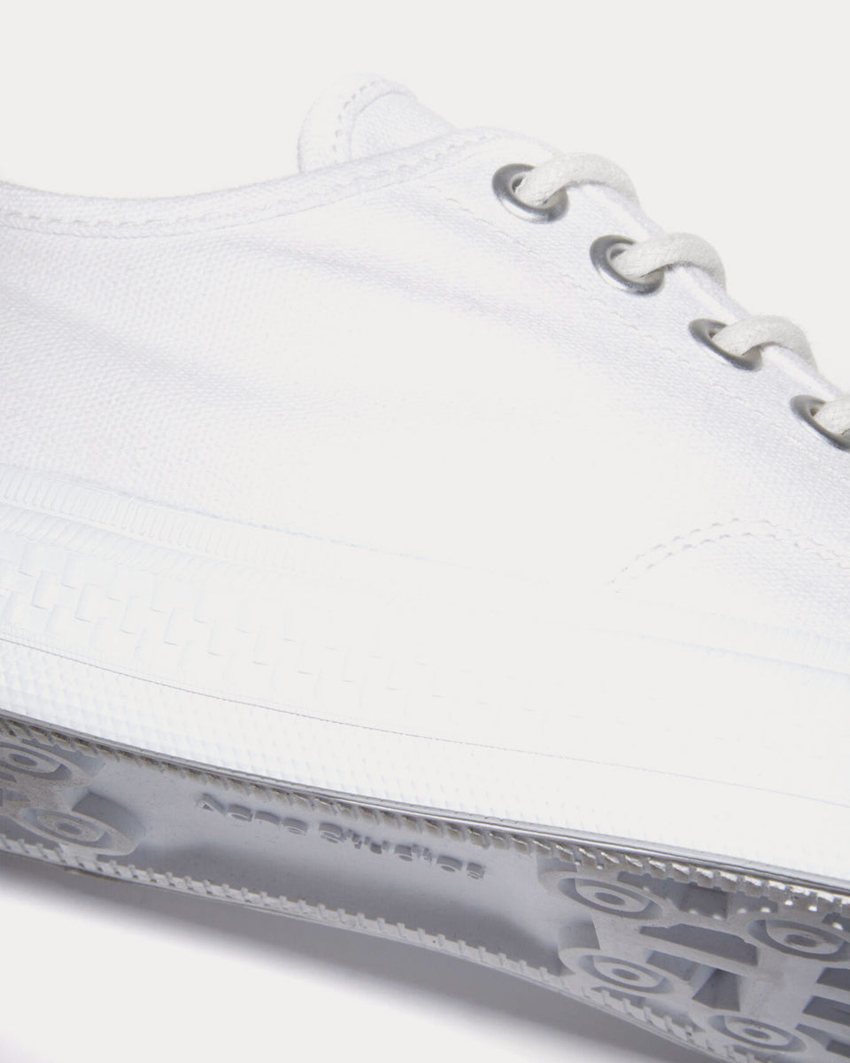 Acne Studios Ballow Tag Canvas Optic White Low Top Sneakers - Sneak in ...