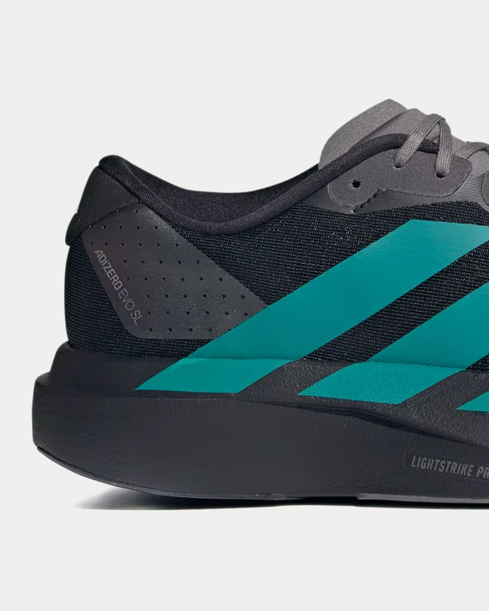 Adidas Men's Adizero EVO SL Core Black / Pure Teal / Grey Four Running Shoes