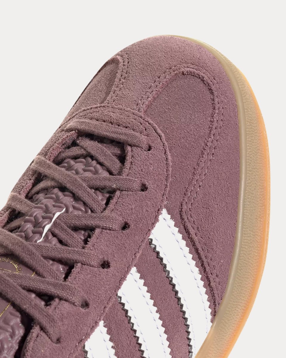 Adidas Gazelle Indoor Shadow Fig / Cloud White / Gum Top Sneakers - Sneak in Peace