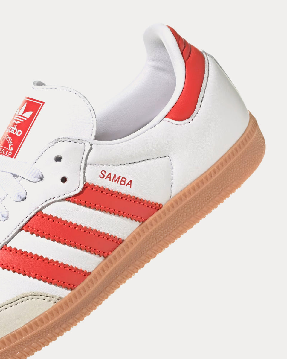 Adidas Samba OG Cloud White / Solar Red / Off White Low Top Sneakers ...