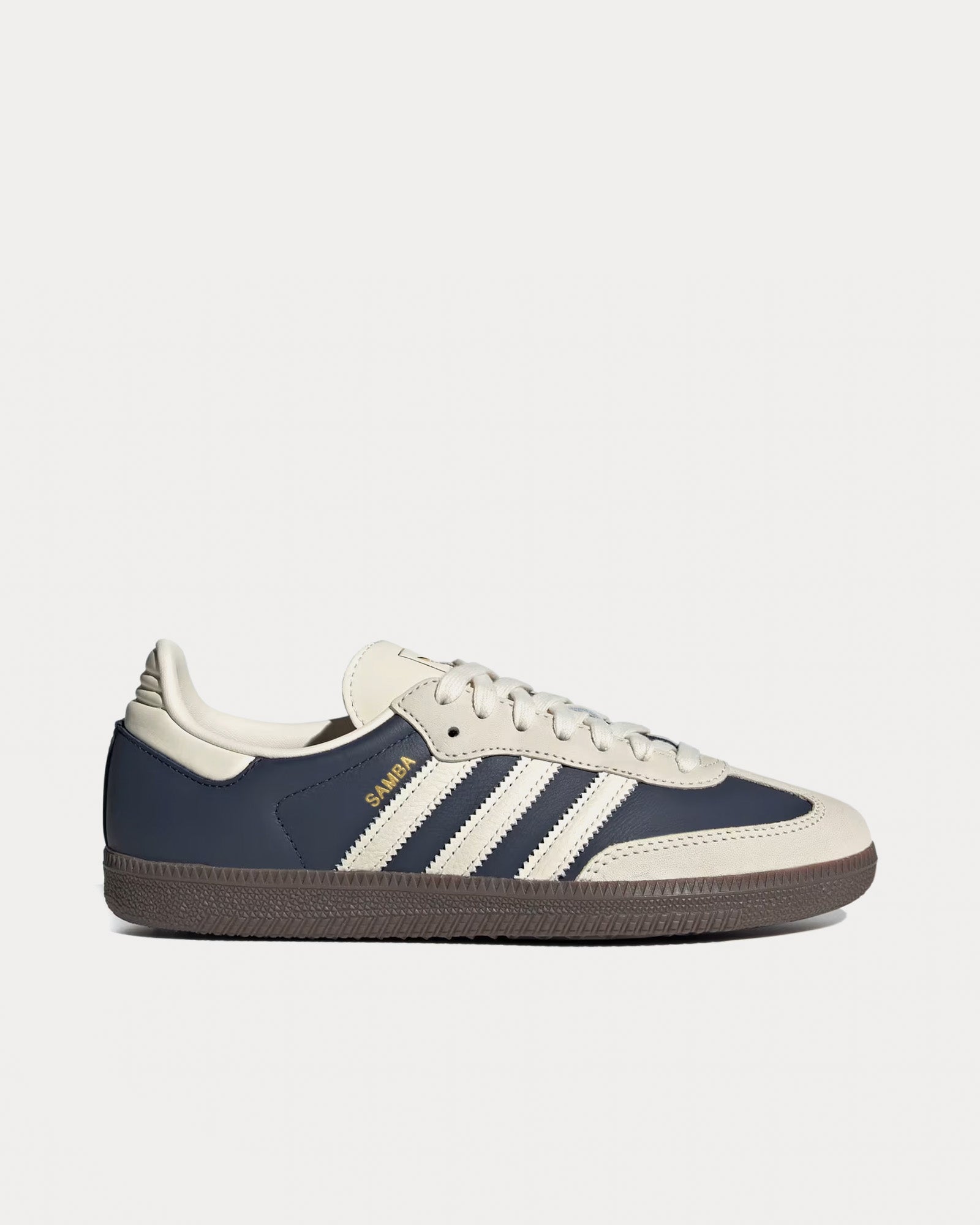 Adidas Samba OG Night Indigo / Cream White / Gold Metallic Low Top Sneakers - Sneak in Peace