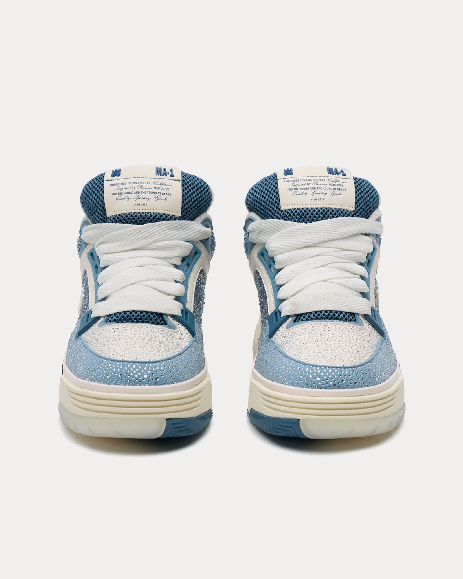 AMIRI Men's MA-1 Crystal Blue Low Top Sneakers