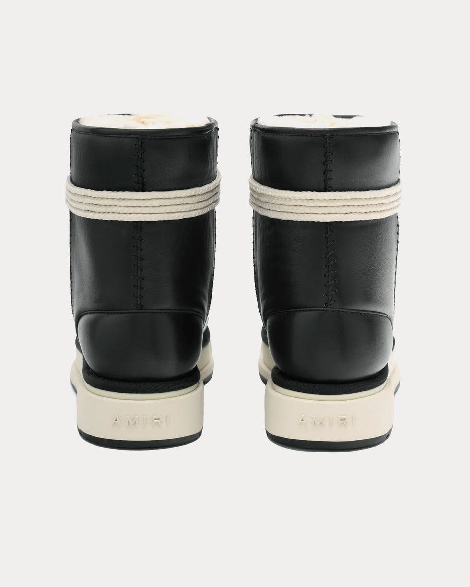 AMIRI Malibu Hi Leather Black Boots - Sneak in Peace