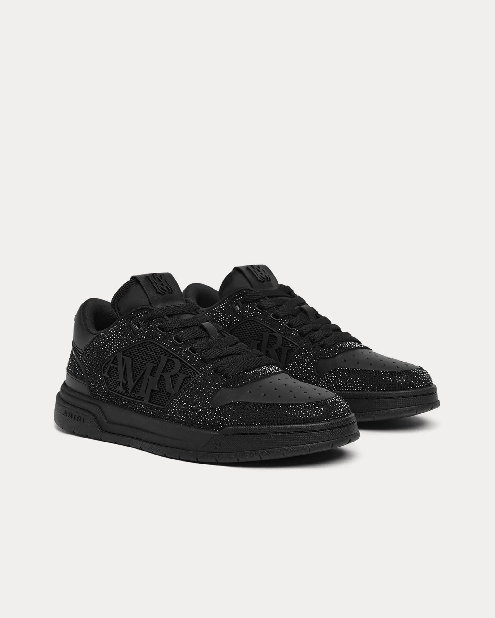 AMIRI Men's Crystal Classic Black Low Top Sneakers