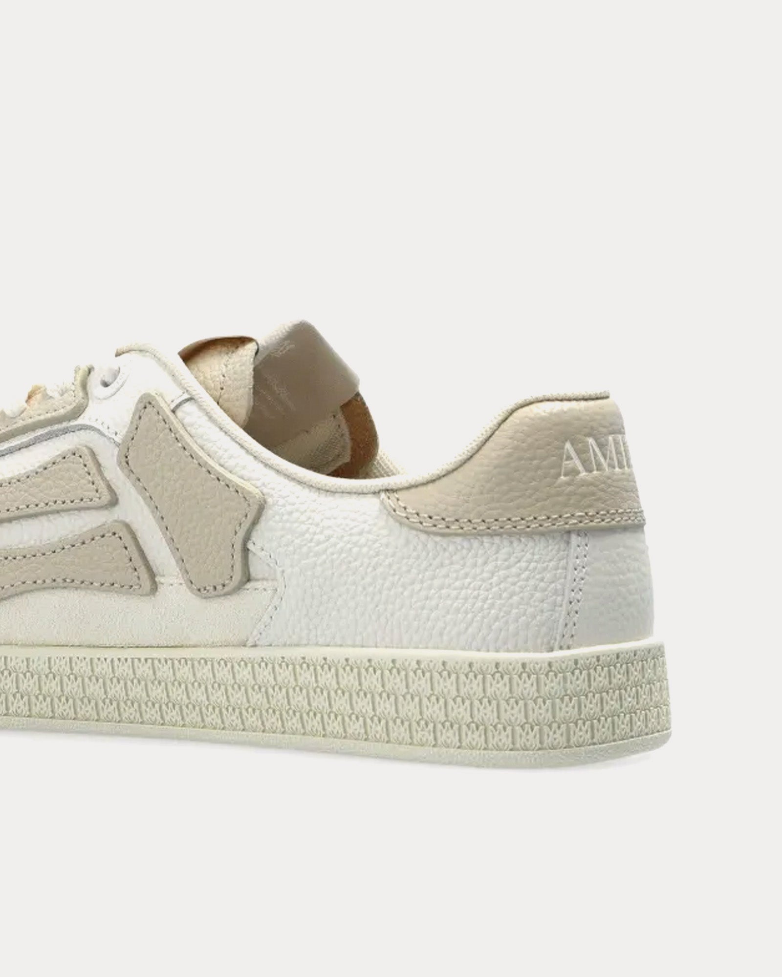 AMIRI Men's Pacific Bones White / Taupe Low Top Sneakers