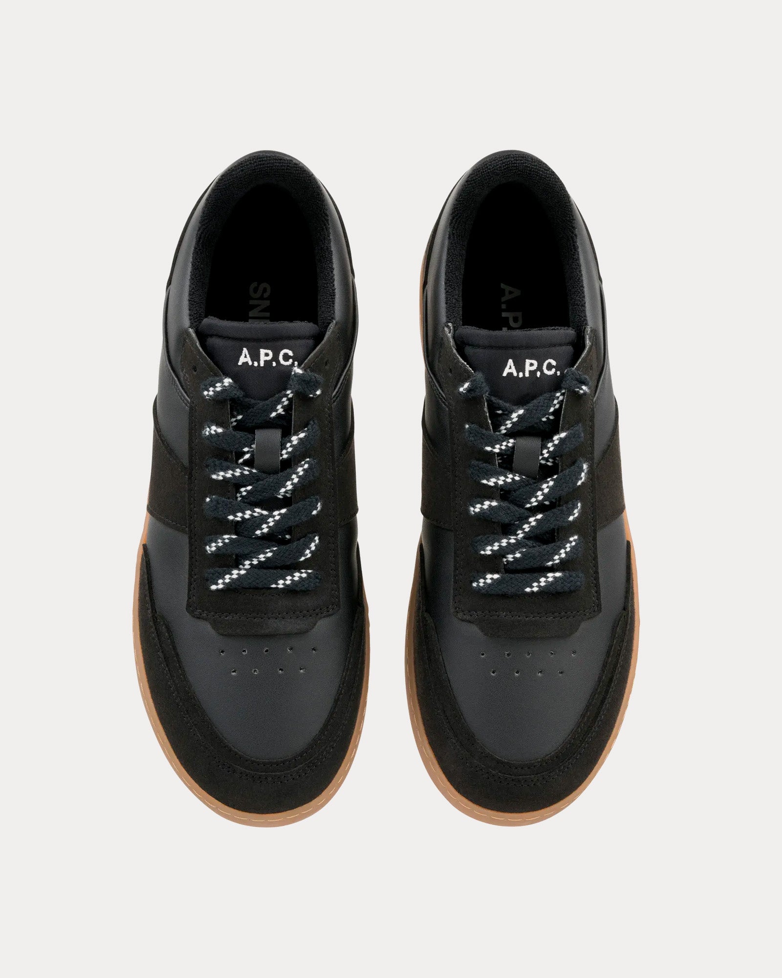 A.P.C. Men's Plain Black Low Top Sneakers & Trainers