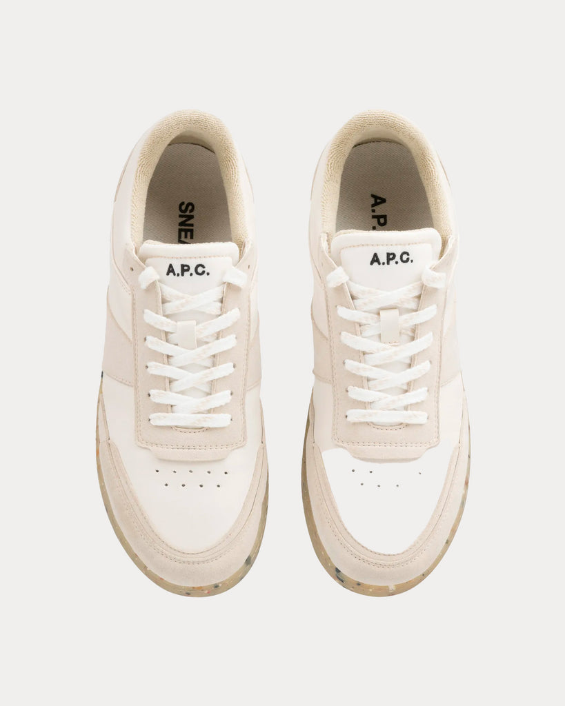 A.P.C. Plain Fancy White Low Top Sneakers - Sneak in Peace