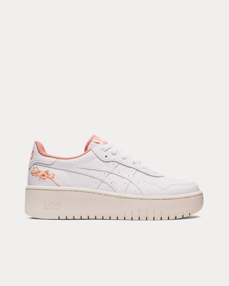 Asics Japan S PF White / Salmon Low Top Sneakers - Sneak in Peace