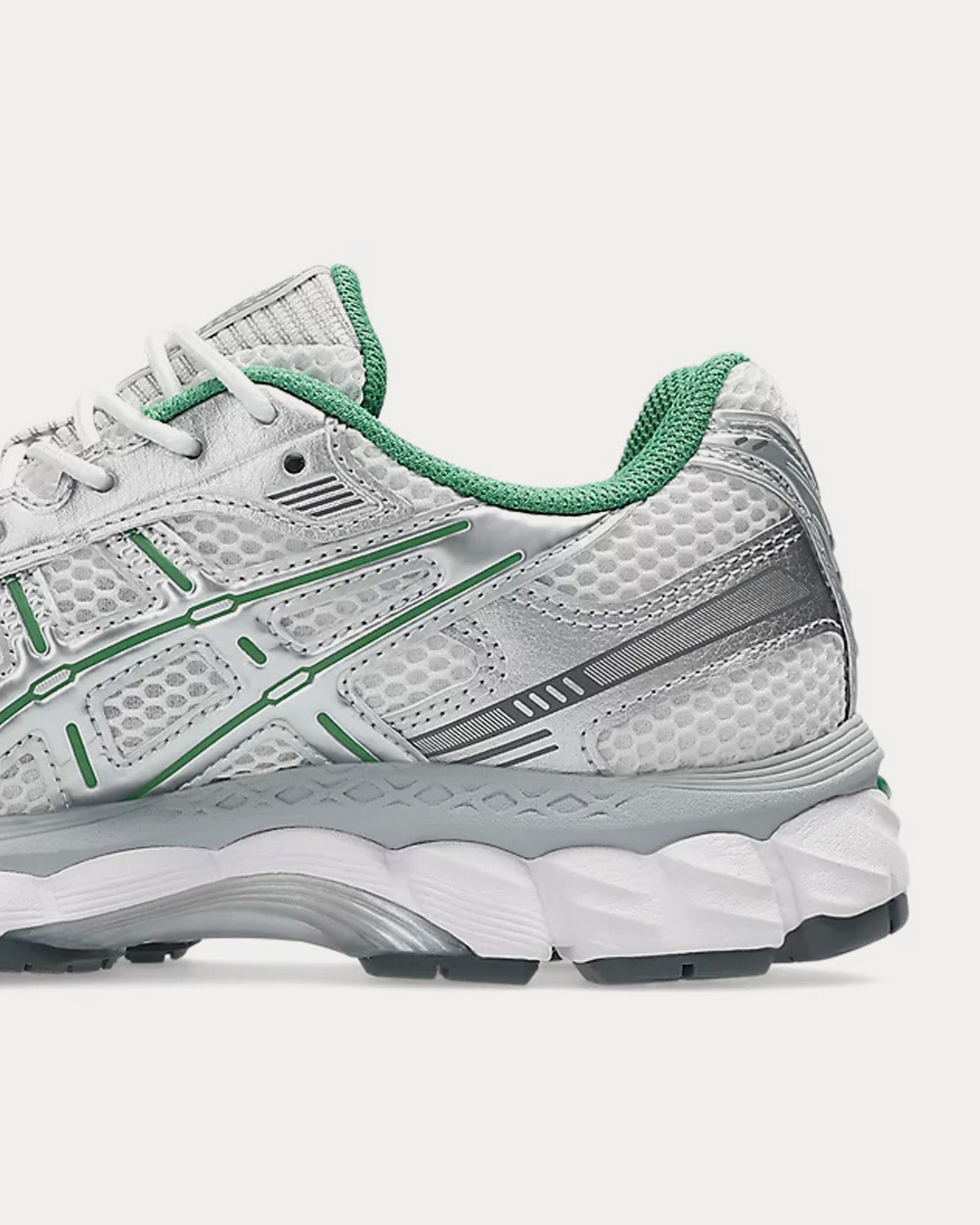 Asics Unisex Gel-Kayano 12.1 White / Pure Silver / Green Low Top Sneakers