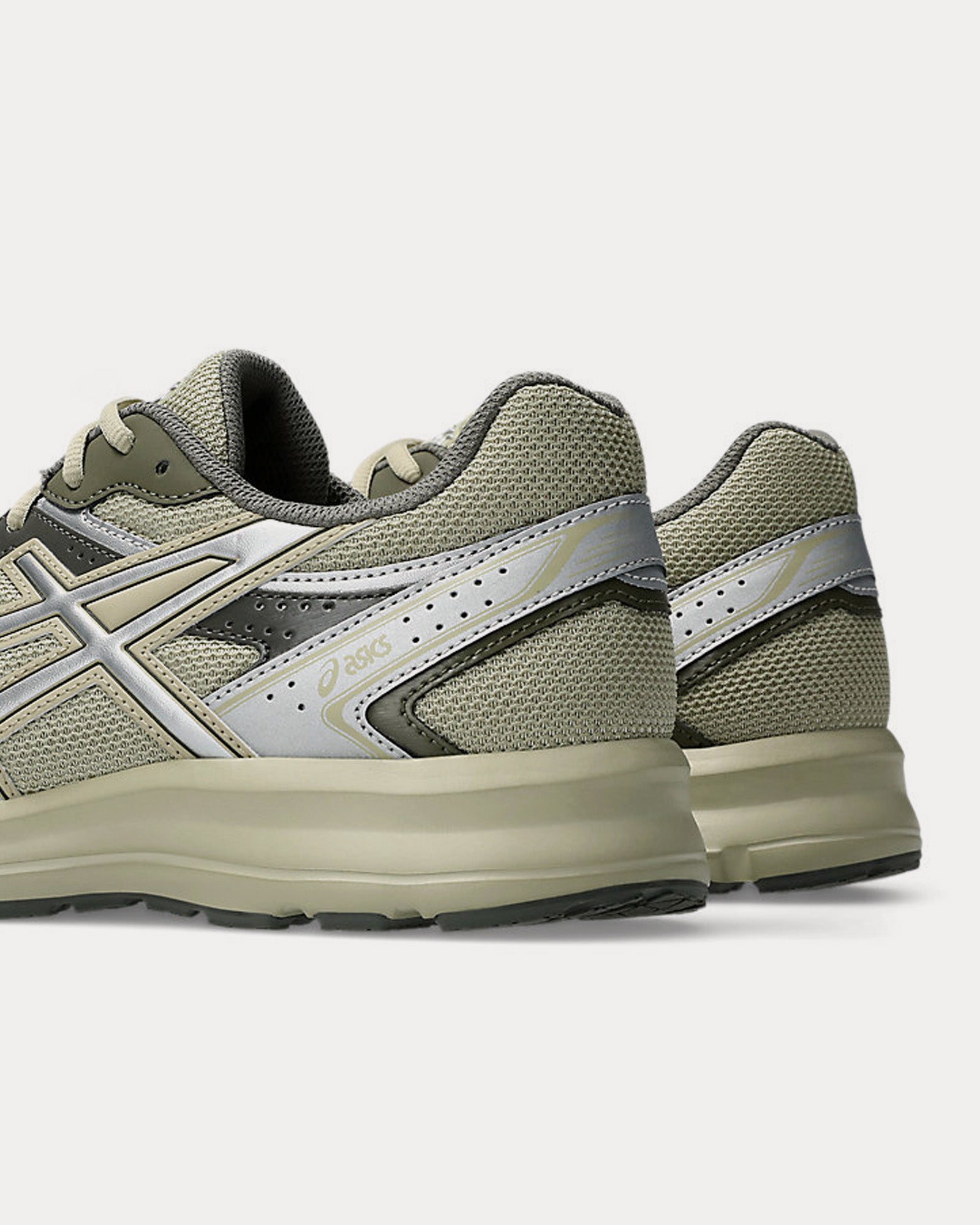 Asics Unisex JOG 100S Khaki / Pure Silver Low Top Sneakers