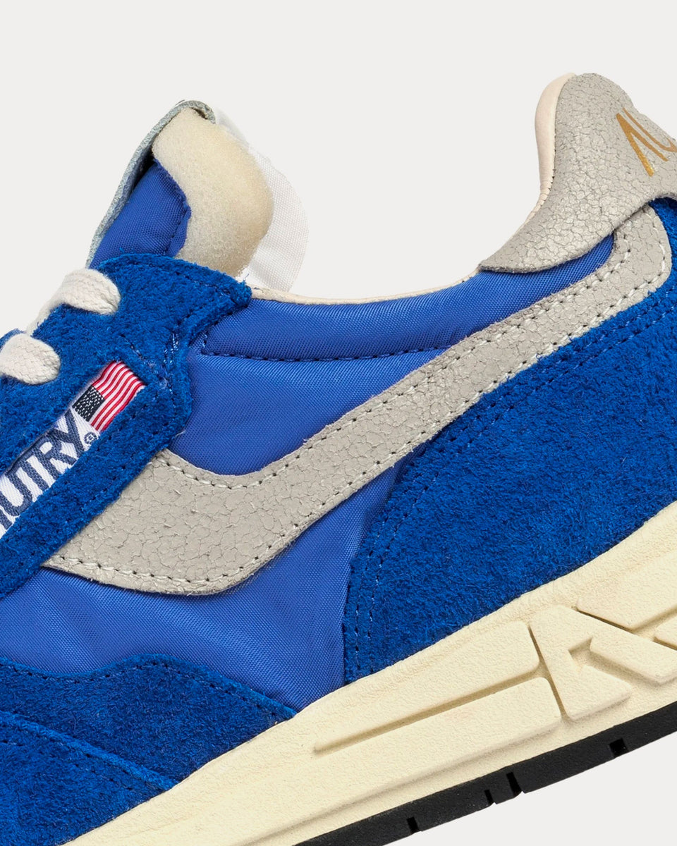 Autry Reelwind Nylon & Suede Electric Blue Low Top Sneakers - Sneak in ...