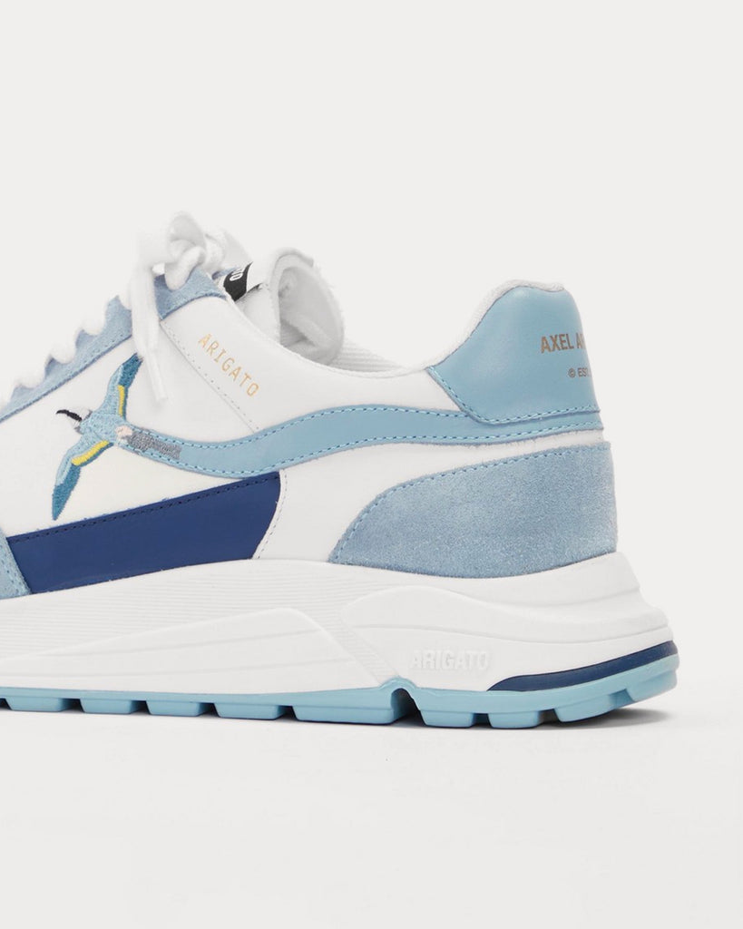 Axel Arigato Rush Bee Bird White / Dusty Blue Low Top Sneakers - Sneak ...