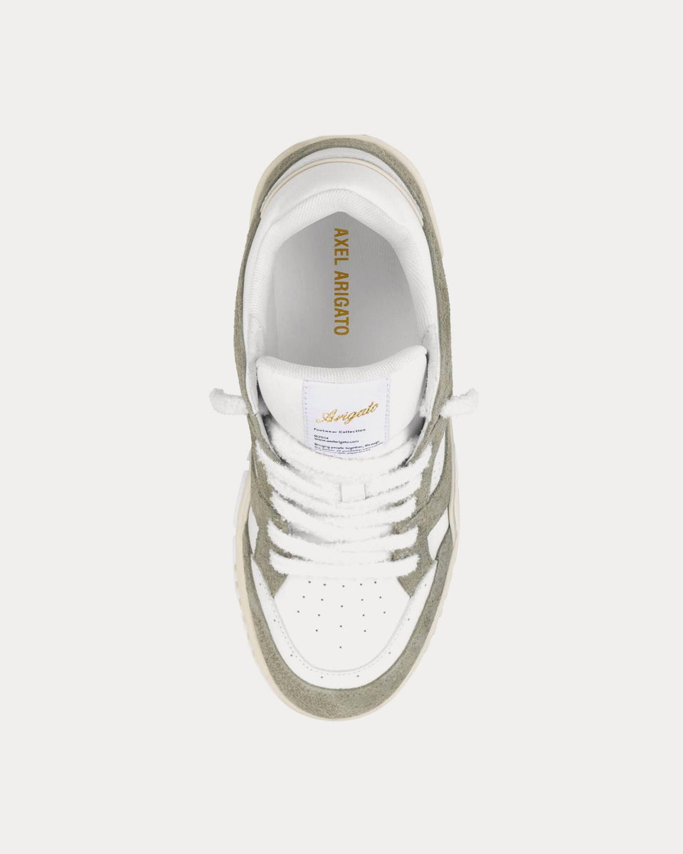 Axel Arigato Area Lo Fluffy Off White / Light Green Low Top Sneakers ...