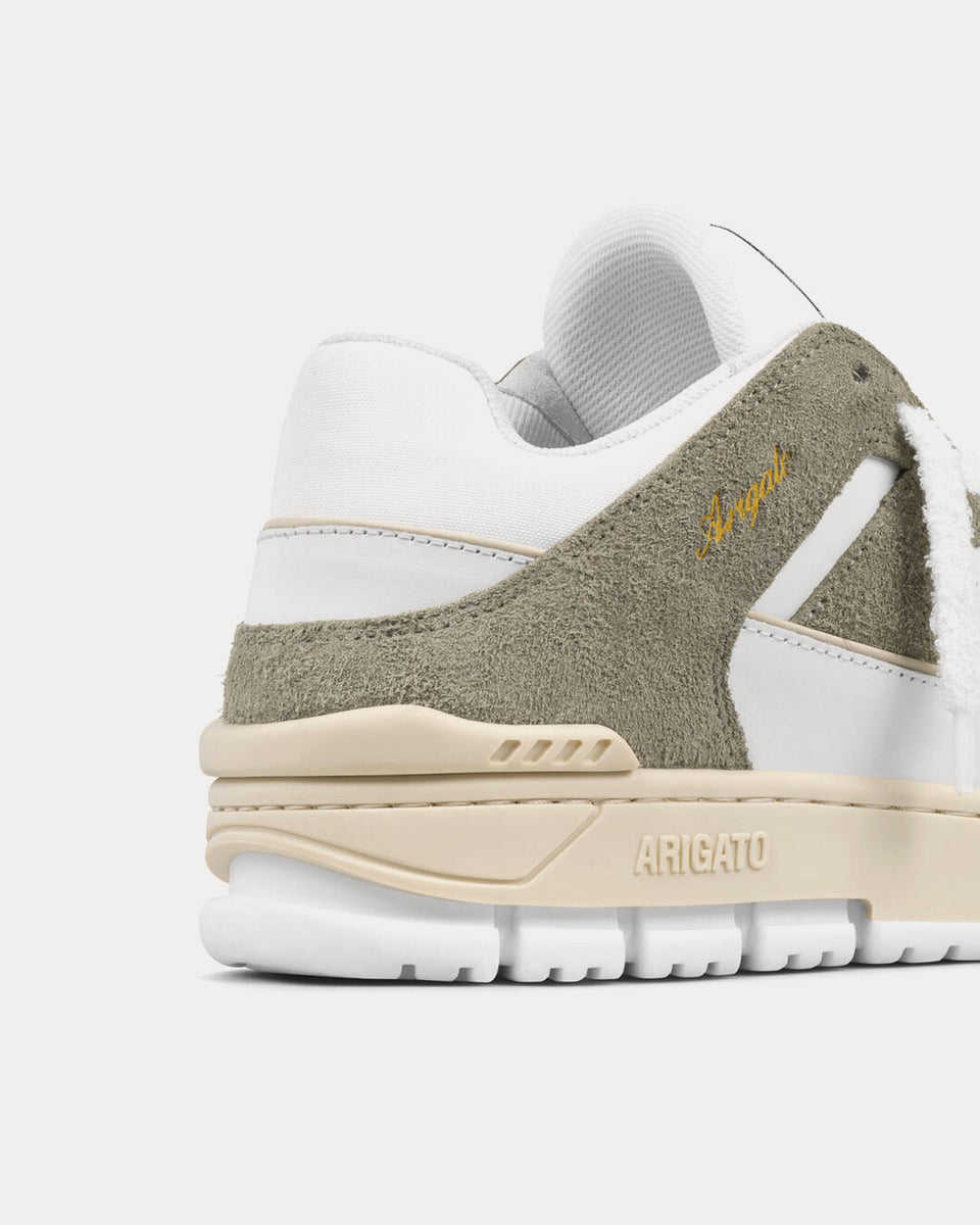 Axel Arigato Area Lo Fluffy Off White / Light Green Low Top Sneakers ...