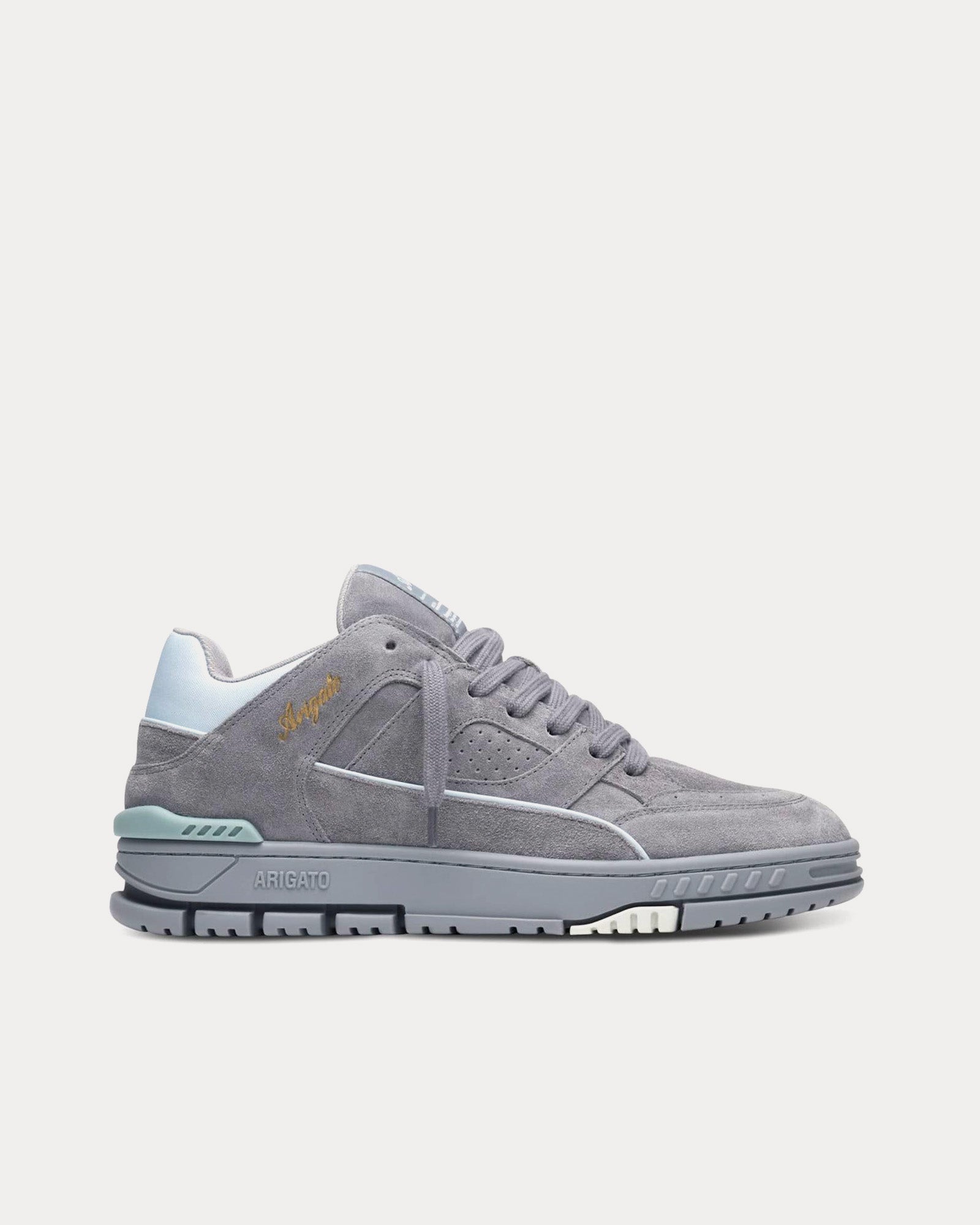 Buy Axel Arigato Men's Area Lo Grey / Light Blue Low Top Sneakers ...
