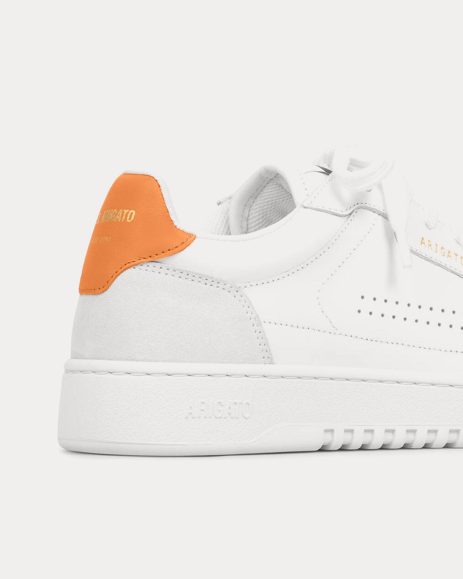 Axel Arigato Men's Dice Lo White / Orange Low Top Sneakers