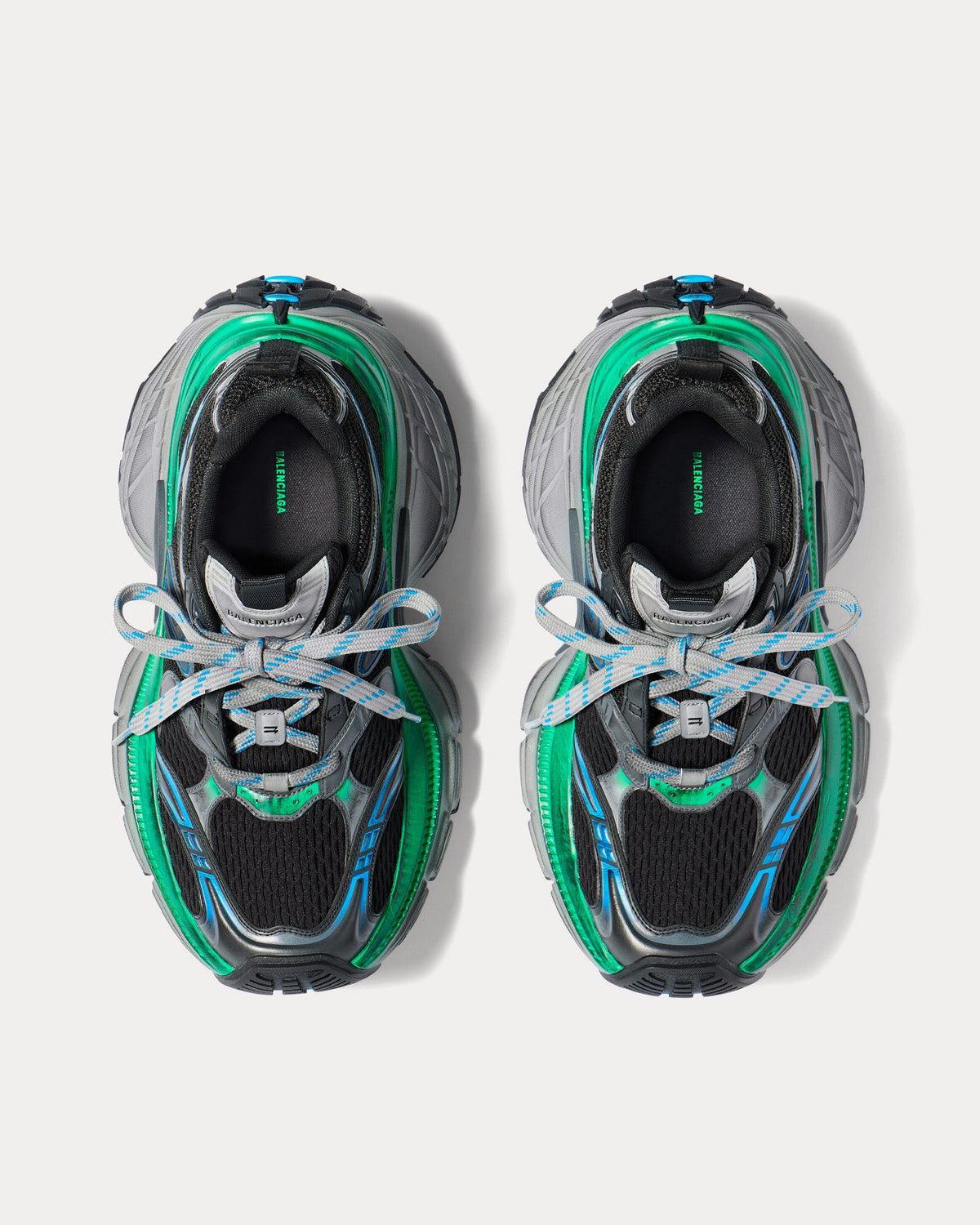 Balenciaga 10XL Mesh, TPU & Rubber Black / Grey / Blue / Green Low Top ...
