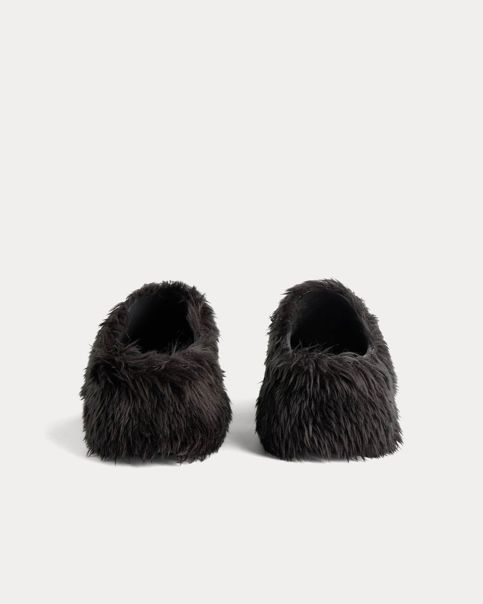 Balenciaga x Crocs Fake Fur Black Mules - Sneak in Peace