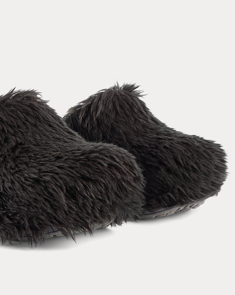Balenciaga x Crocs Fake Fur Black Mules - Sneak in Peace