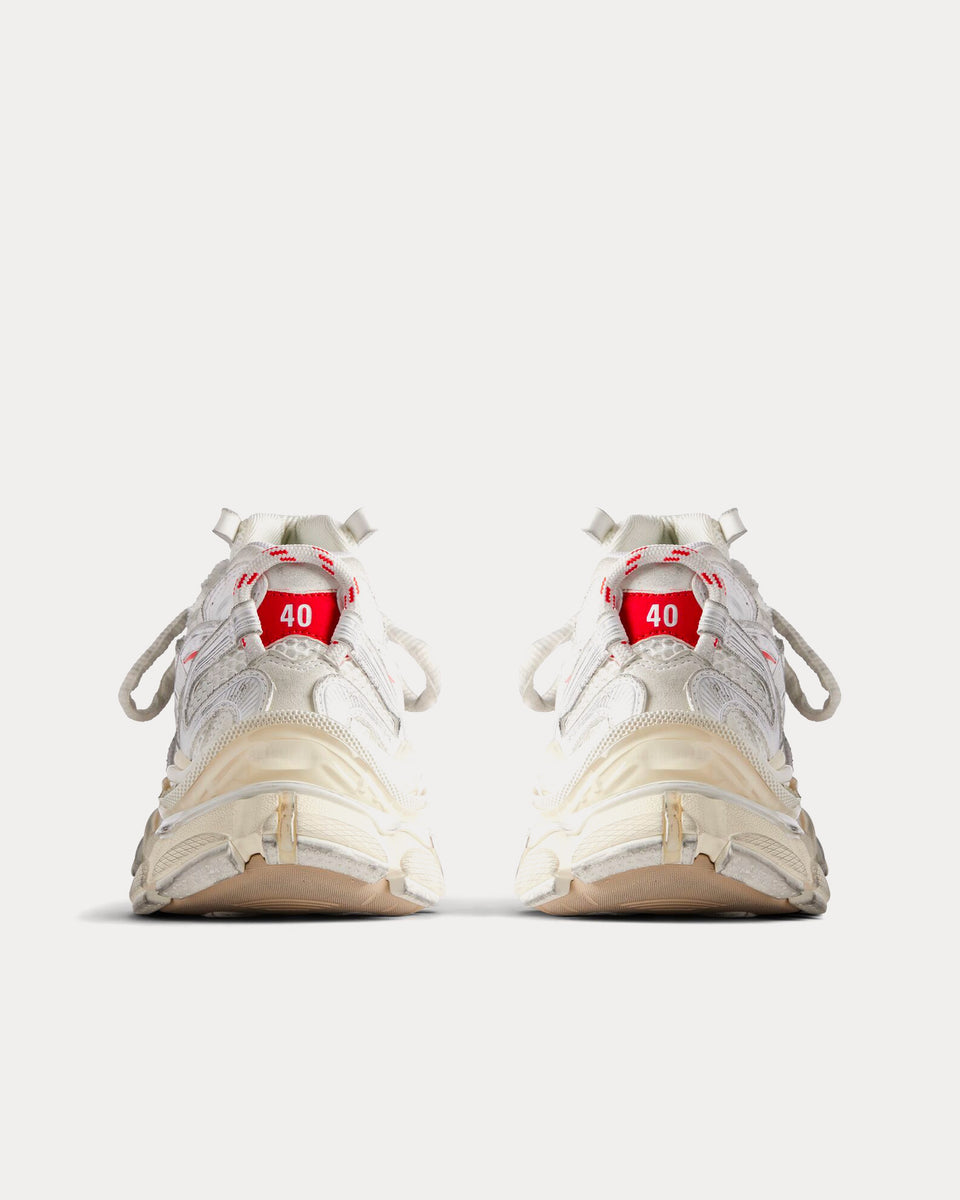 Balenciaga Runner 2.0 Mesh & Polyurethane White / Beige / Red Low Top ...