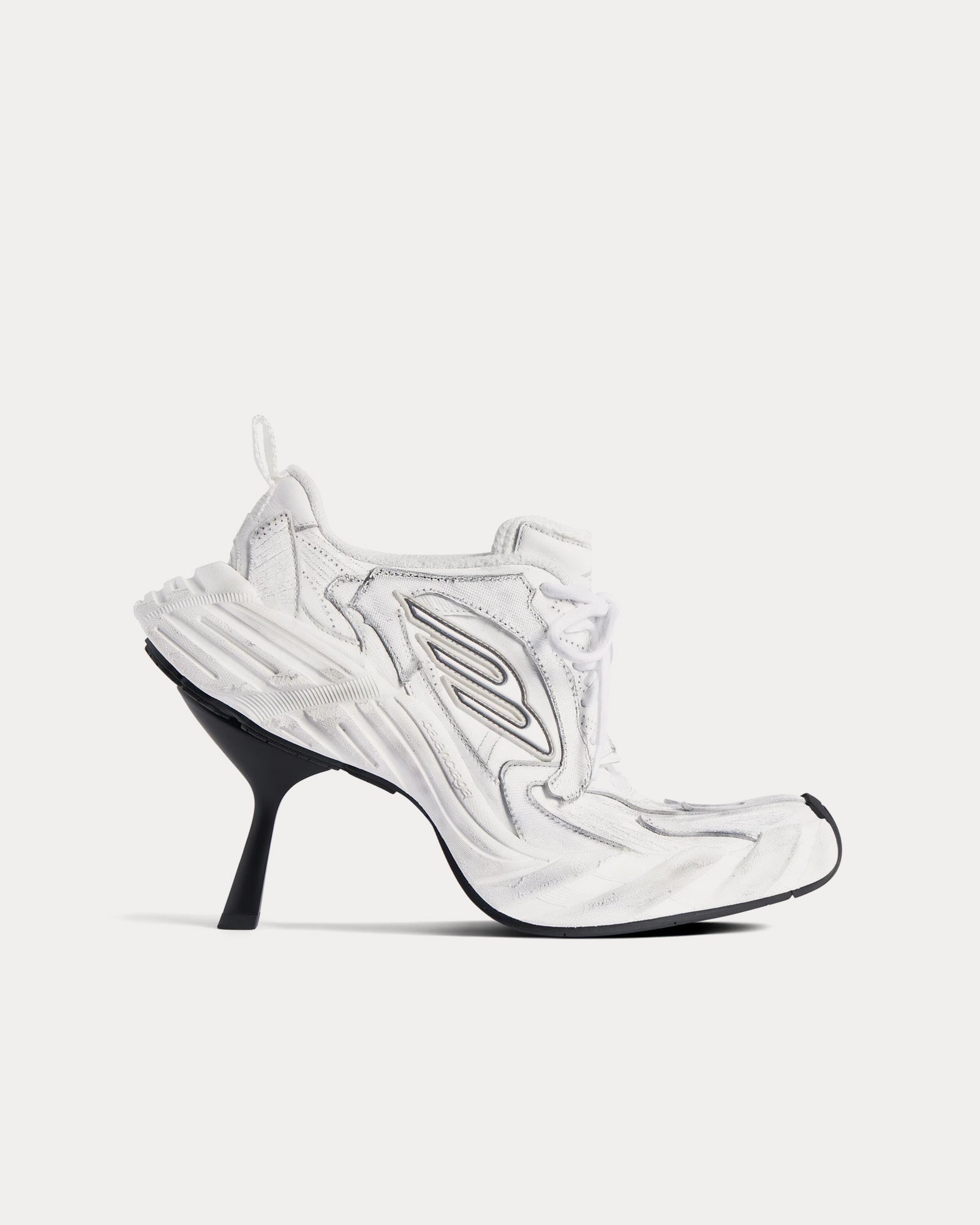 Balenciaga Women's Monday Heel White / Black / Grey Shoes