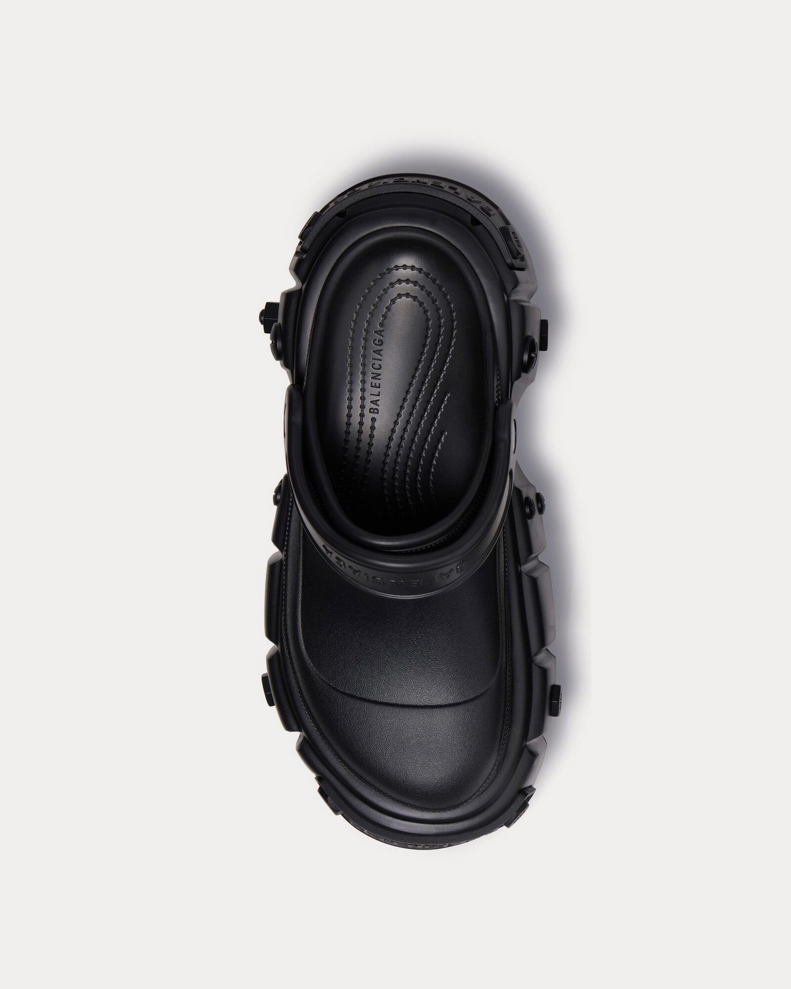 Balenciaga x Crocs Women's HardCrocs™ Rubber Black Mules