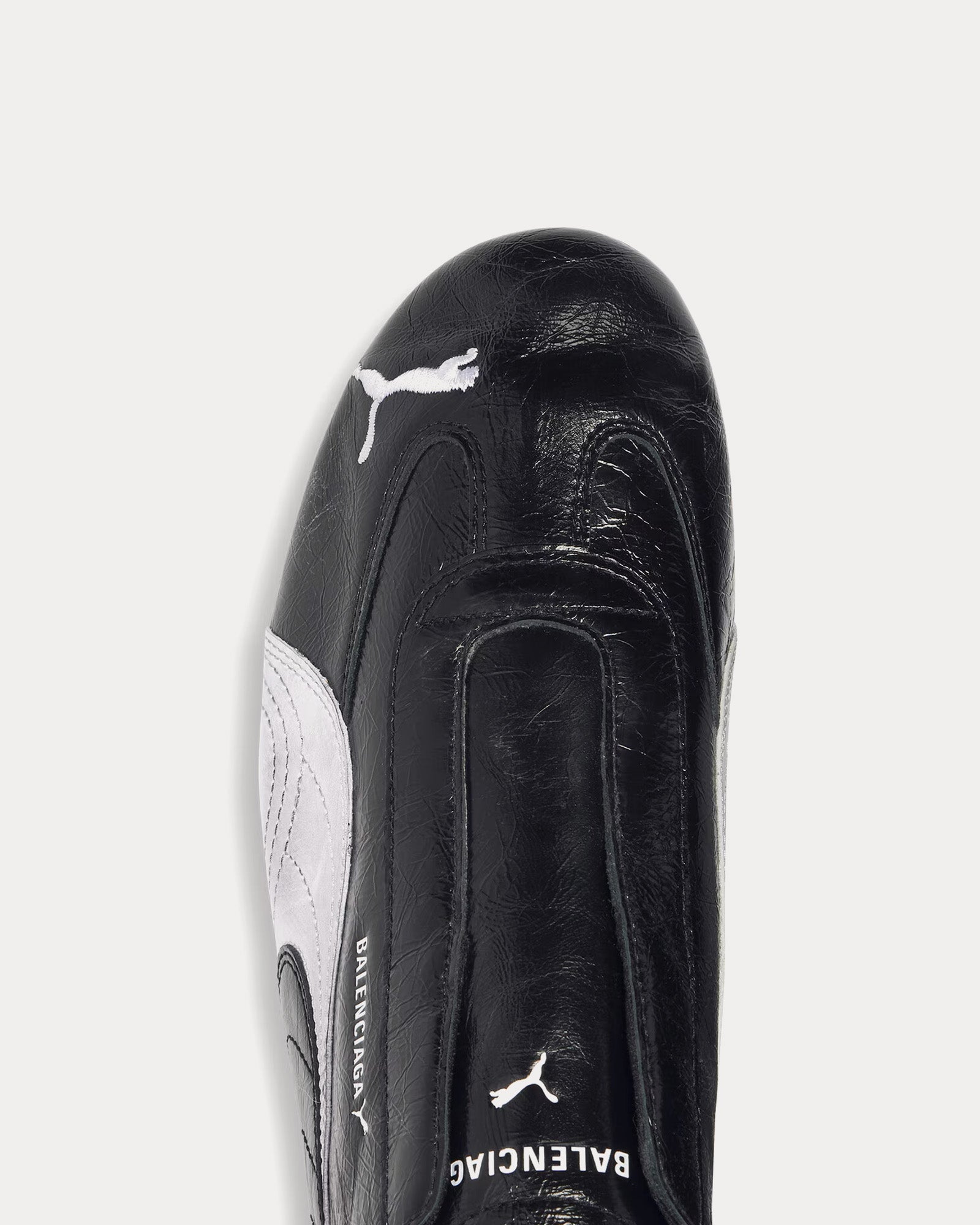 Balenciaga x Puma Men's Speedcat Leather Black / White Slip On Sneakers ...