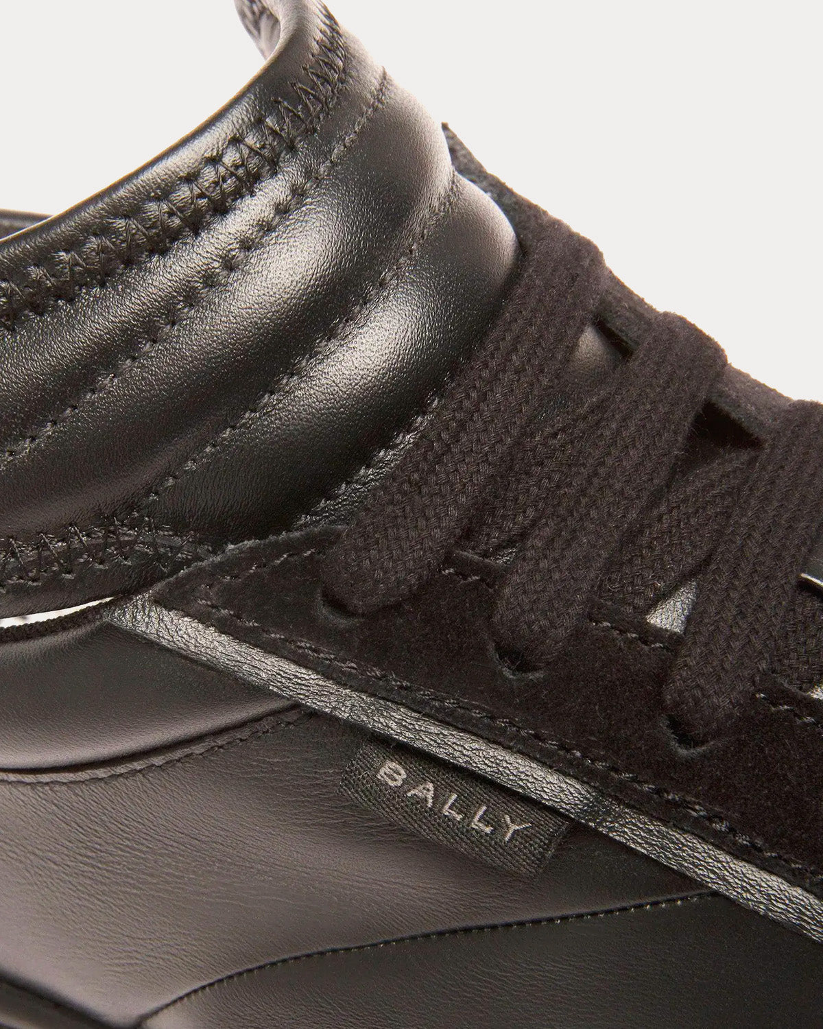 Bally Men's Player Leather & Suede Black Low Top Sneakers & Trainers